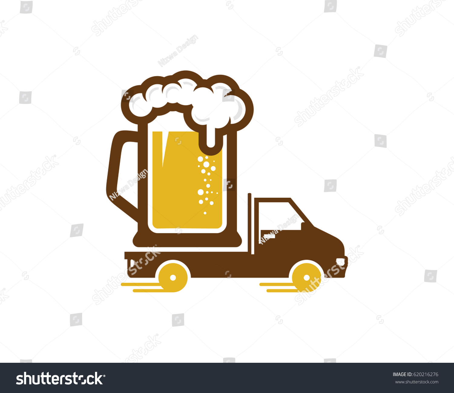 Beer Delivery Icon Logo Design Element Stock Vector (Royalty Free ...