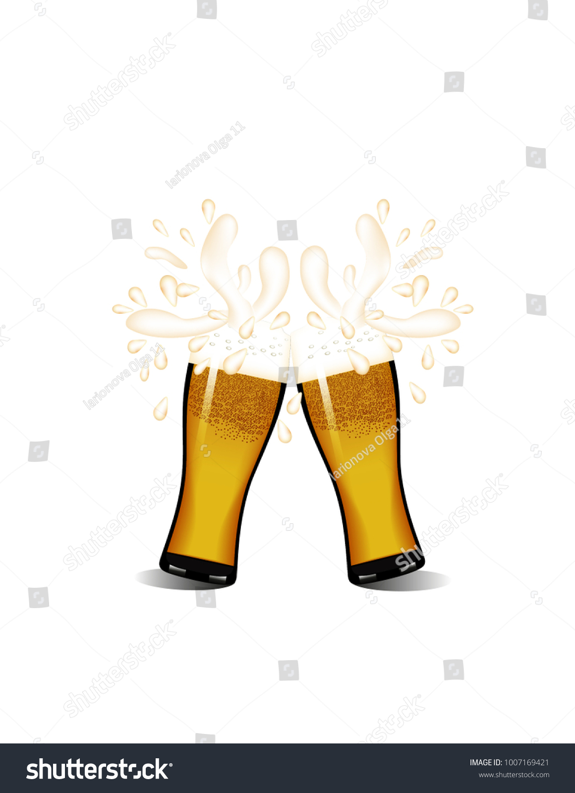 Beer Explosion On White Background Stock Vector (Royalty Free ...
