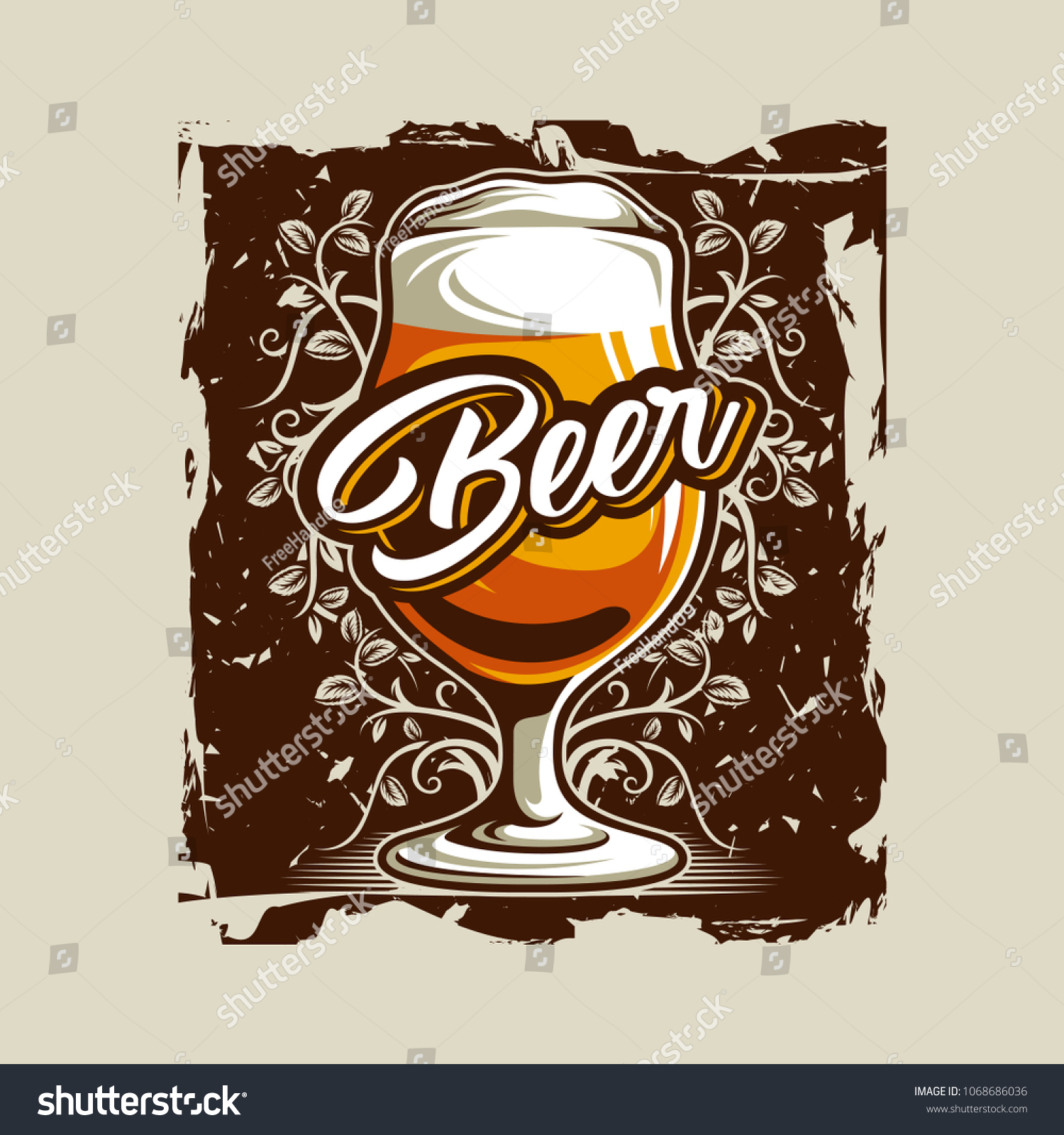 Beer Glass Vector Illustration: vector de stock (libre de regalías ...