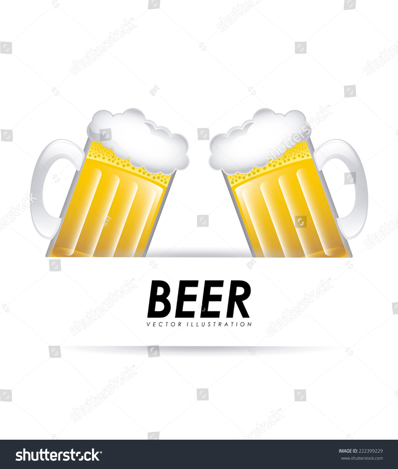 Beer Graphic Design Vector Illustration Stock Vector (Royalty Free ...