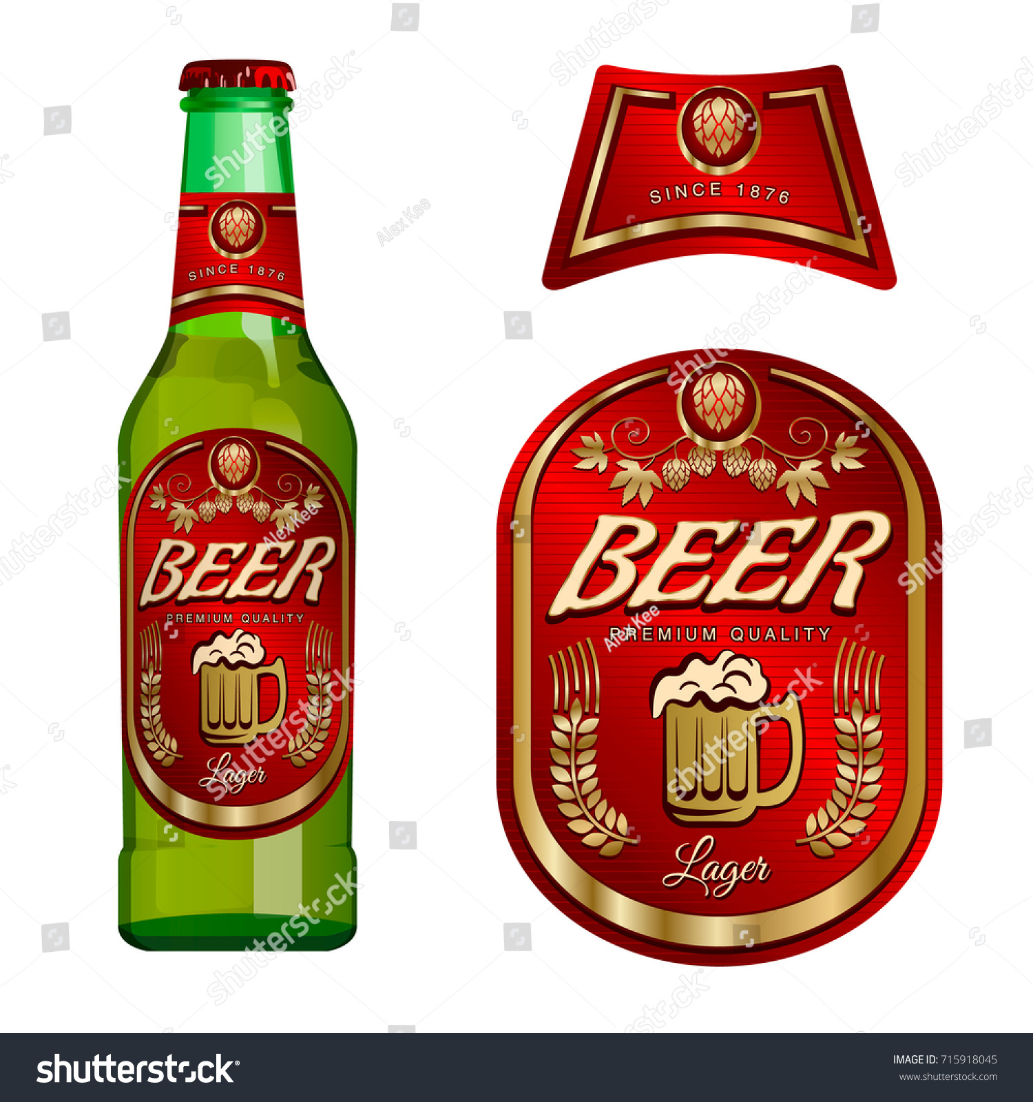Beer Label Template Neck Label Vector : image vectorielle de stock ...
