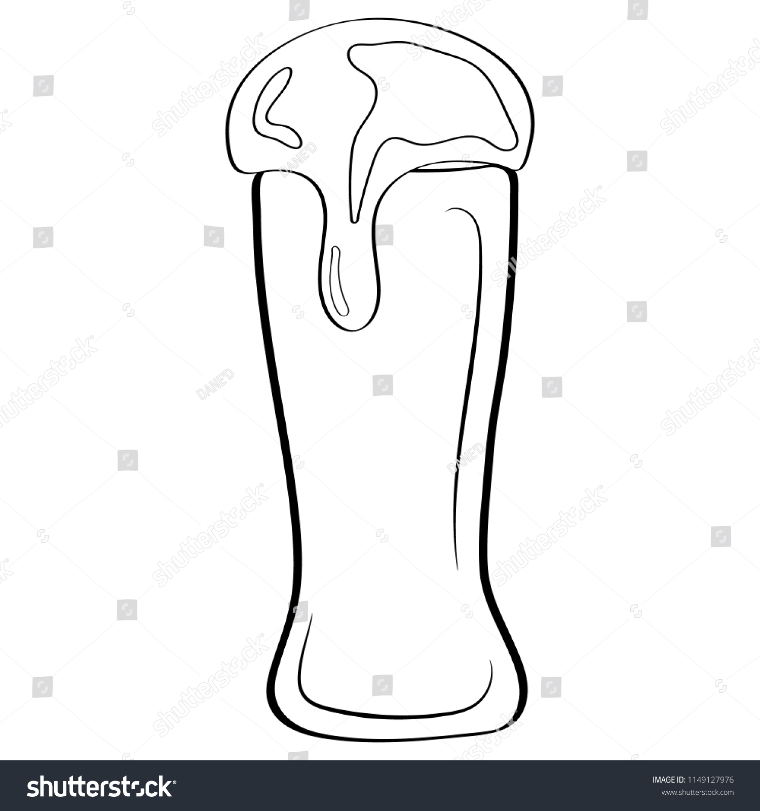 Beer Line Art Vector Stock Vector (Royalty Free) 1149127976 | Shutterstock