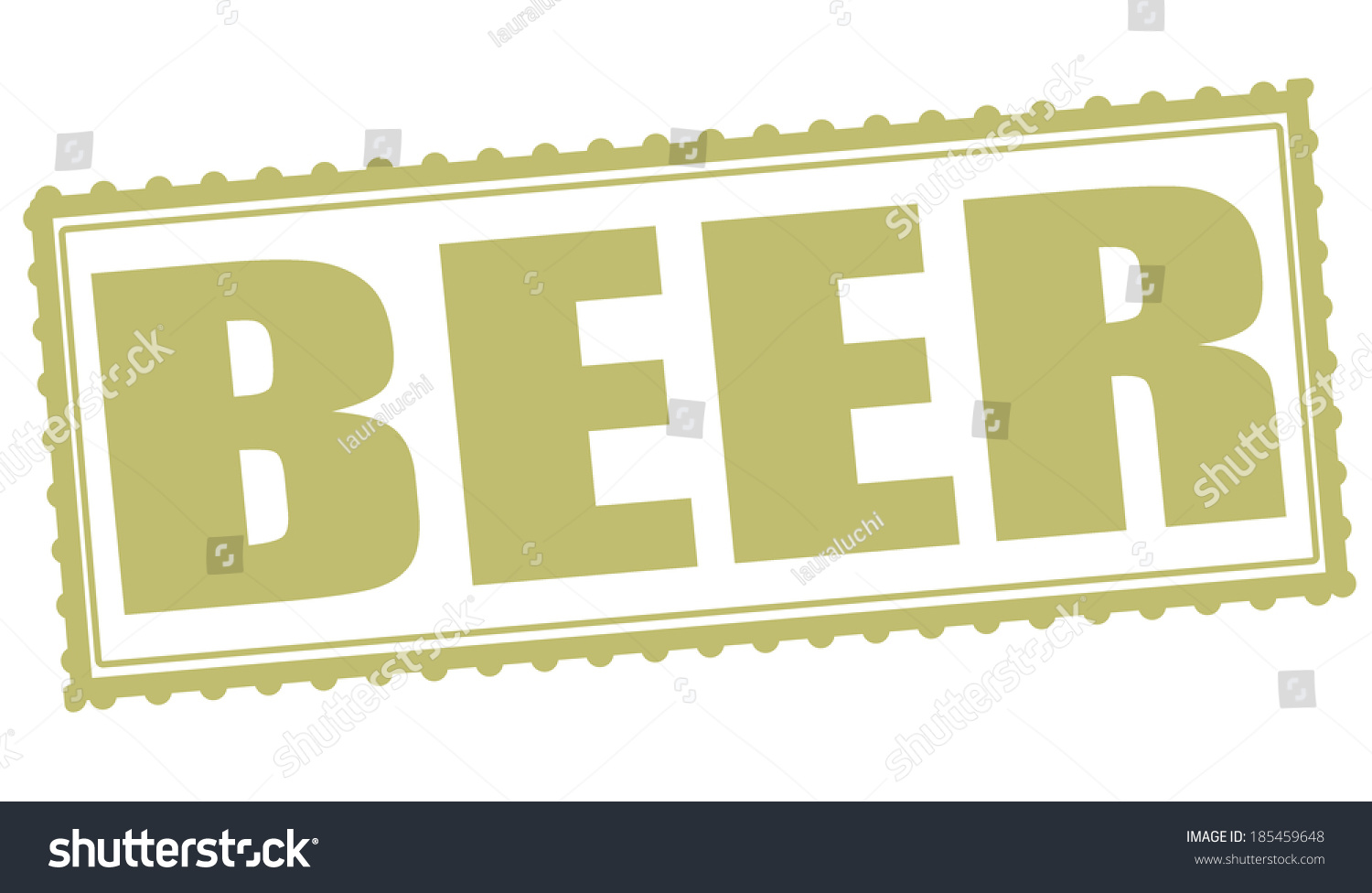 Beer Stamp Vector Illustration Stock Vector (Royalty Free) 185459648 ...