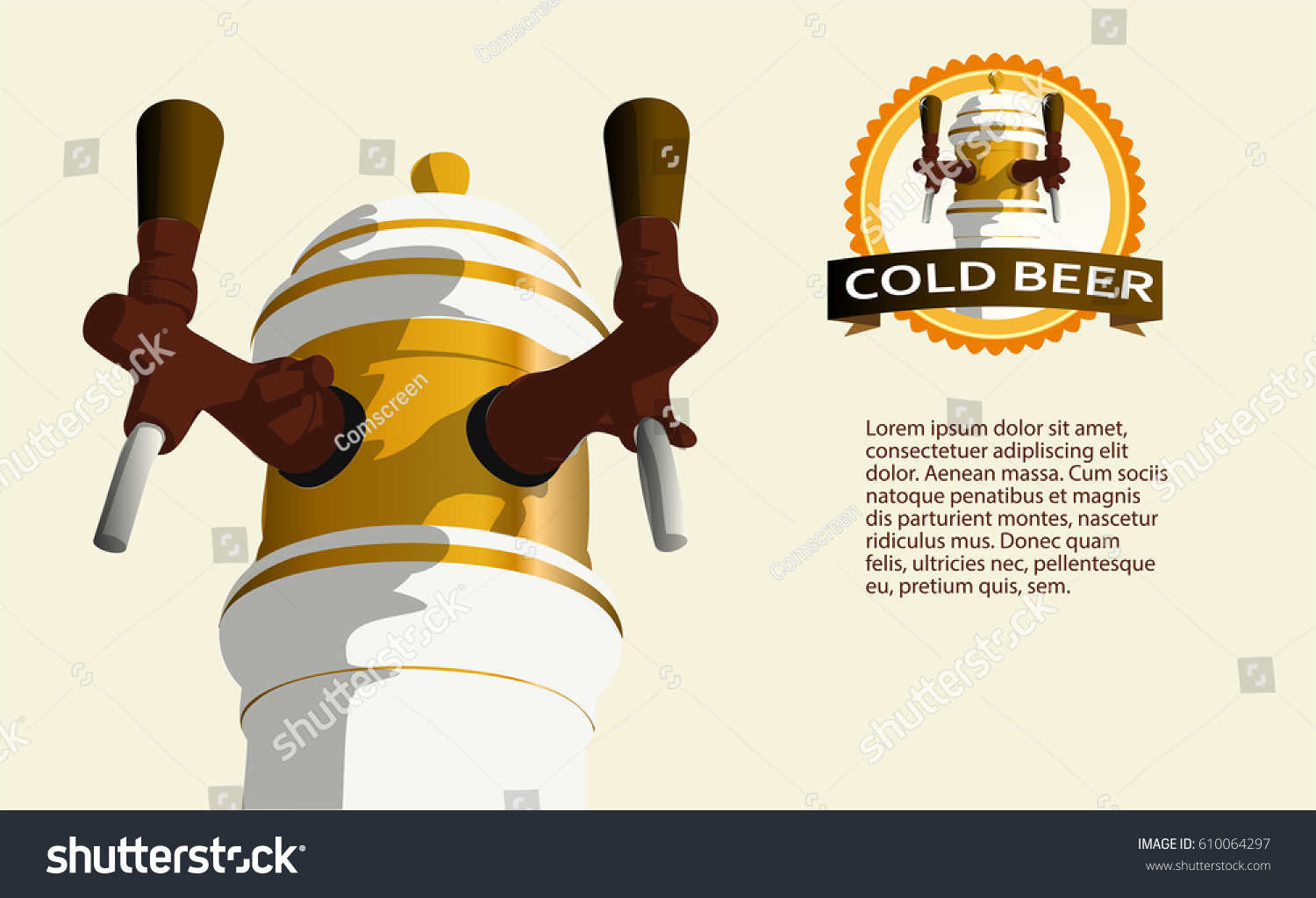 Beer Tap Logo Elements Pubs Stock Vector (Royalty Free) 610064297
