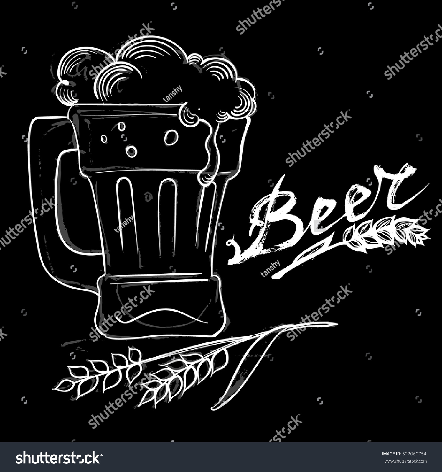 Beer Vector Logo Lettering Stock Vector (Royalty Free) 522060754