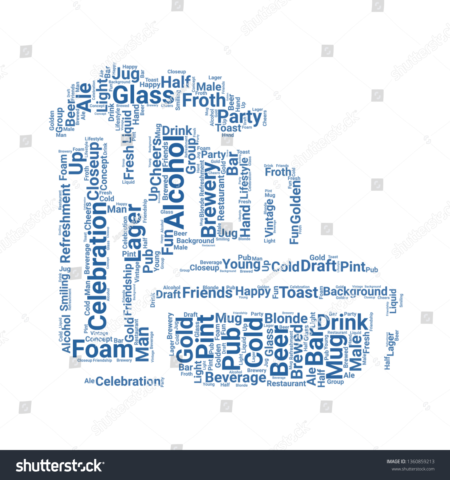 Beer Word Cloud Tag Cloud About Stock Vector (Royalty Free) 1360859213 ...