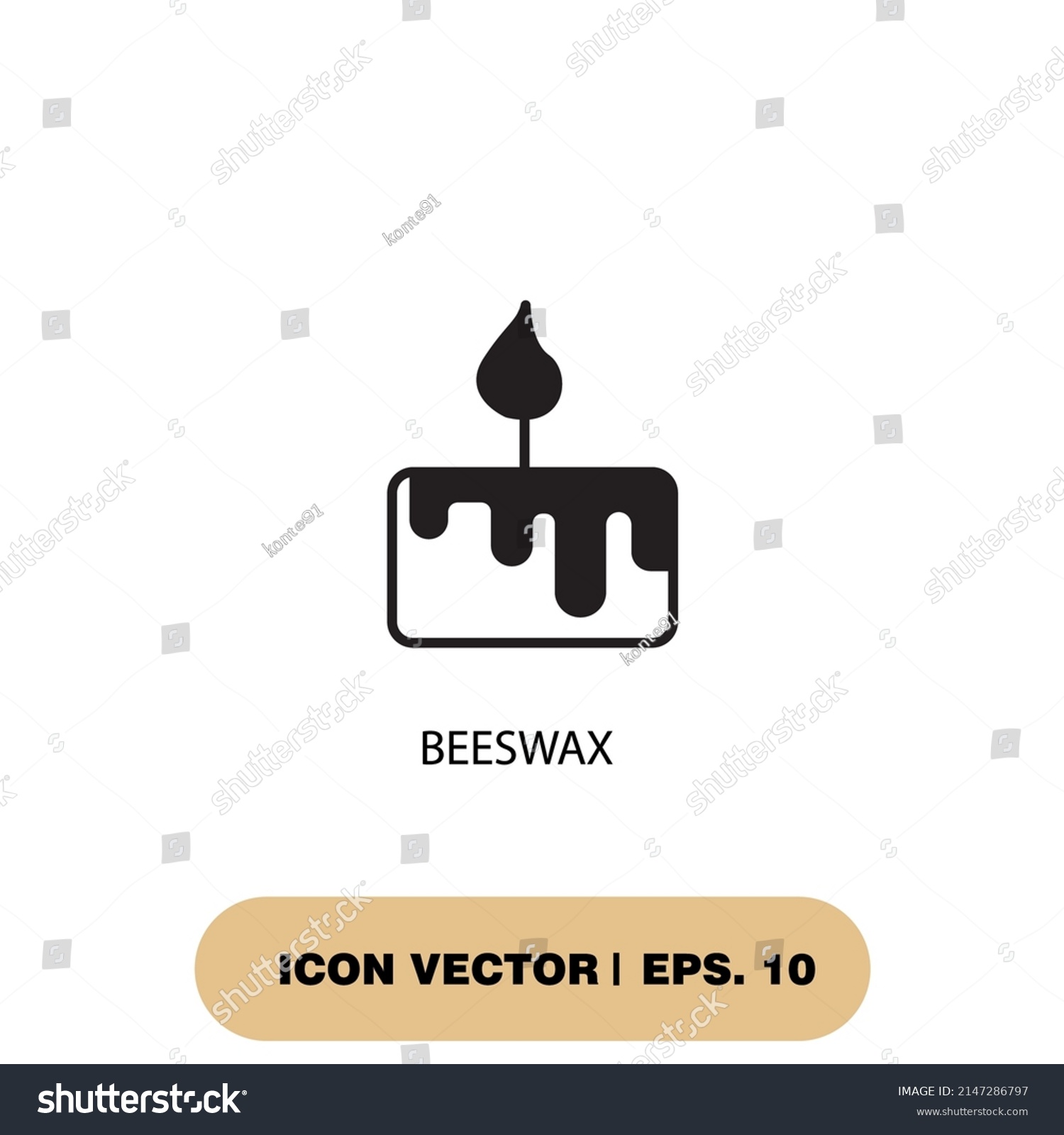 Beeswax Icons Symbol Vector Elements Infographic Stock Vector (Royalty ...