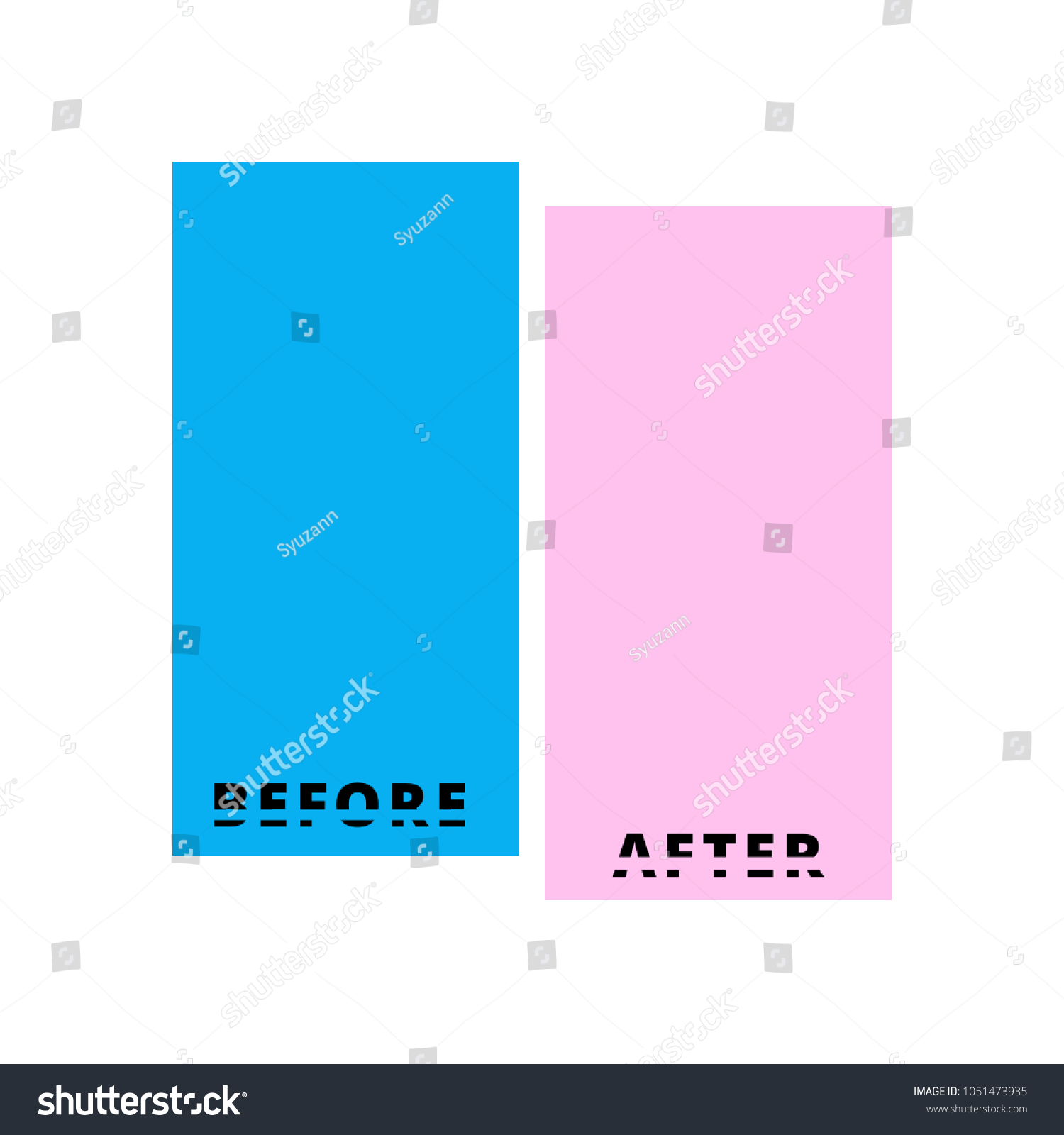 Before After Template Background Vector Illustration Stok Vektör ...