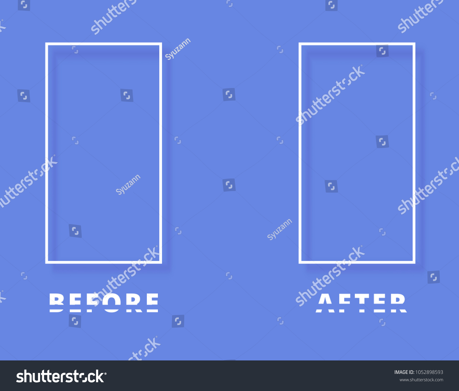 Before After Template Background Vector Illustration Stock Vector ...