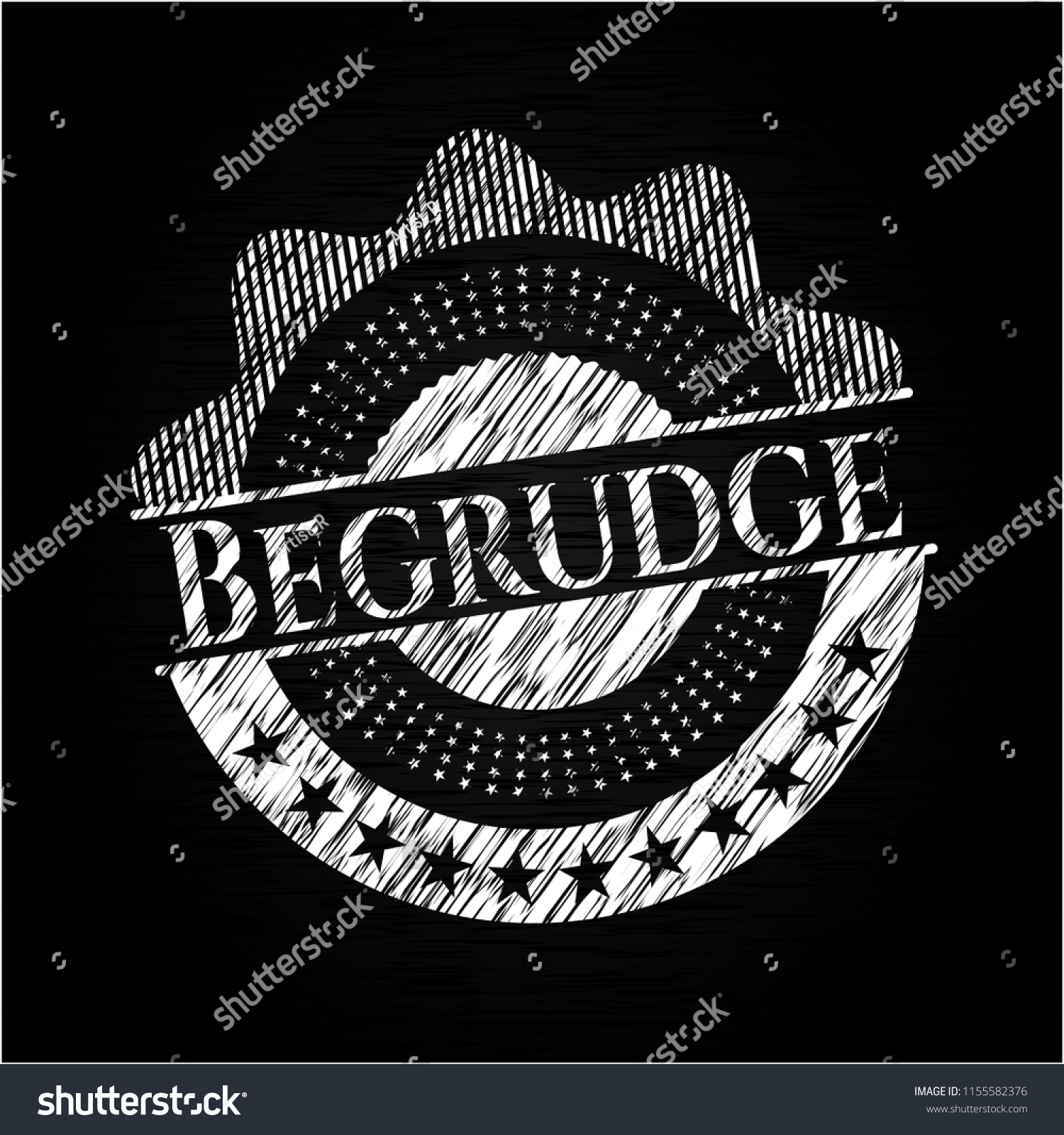 Begrudge Written Chalkboard Texture Stock Vector (Royalty Free) 1155582376