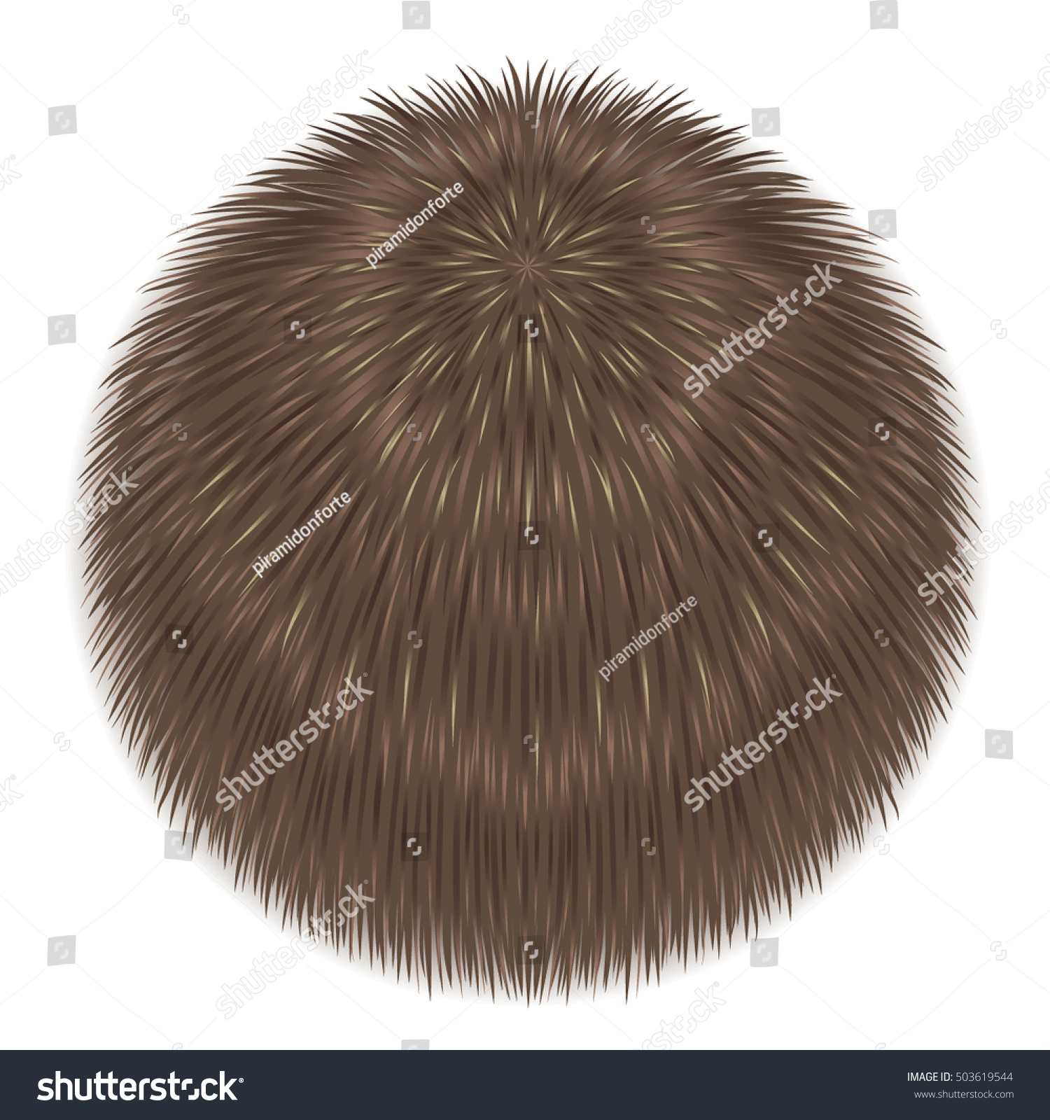 Beige Fluffy Vector Isolated Fur Sphere Stock Vector (Royalty Free ...