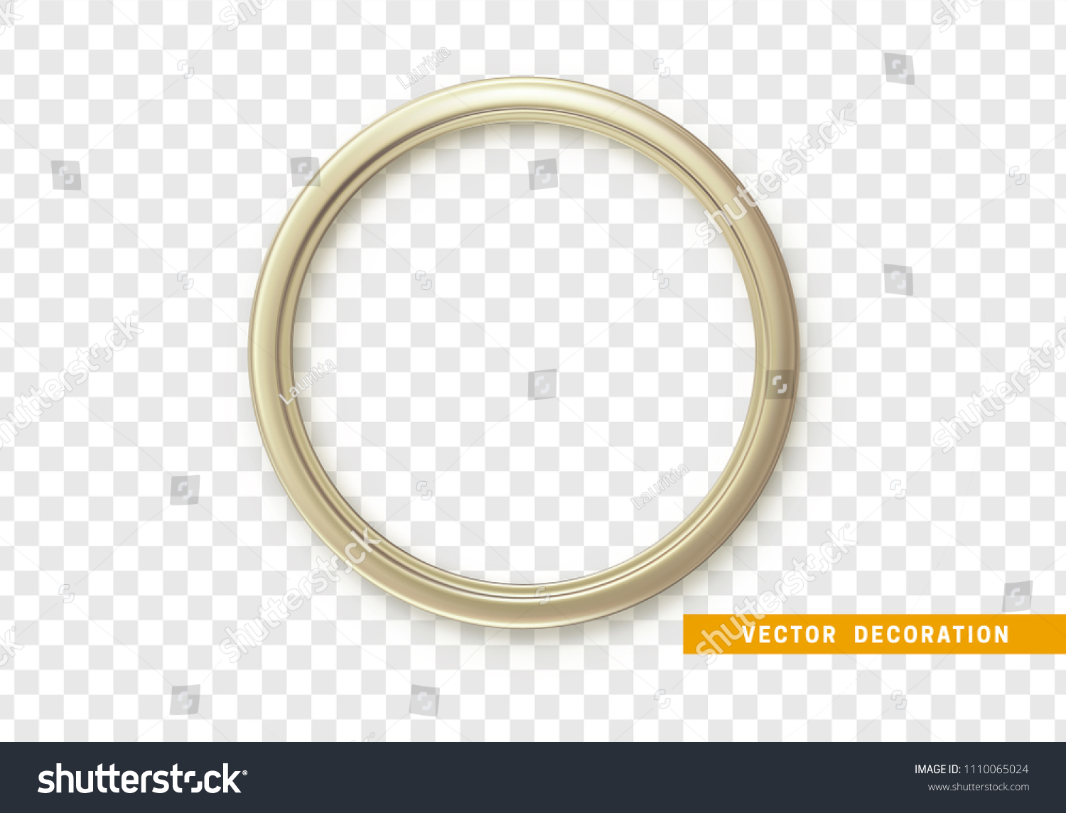 Beige Round Frame Isolated On Transparent Stock Vector (Royalty Free ...