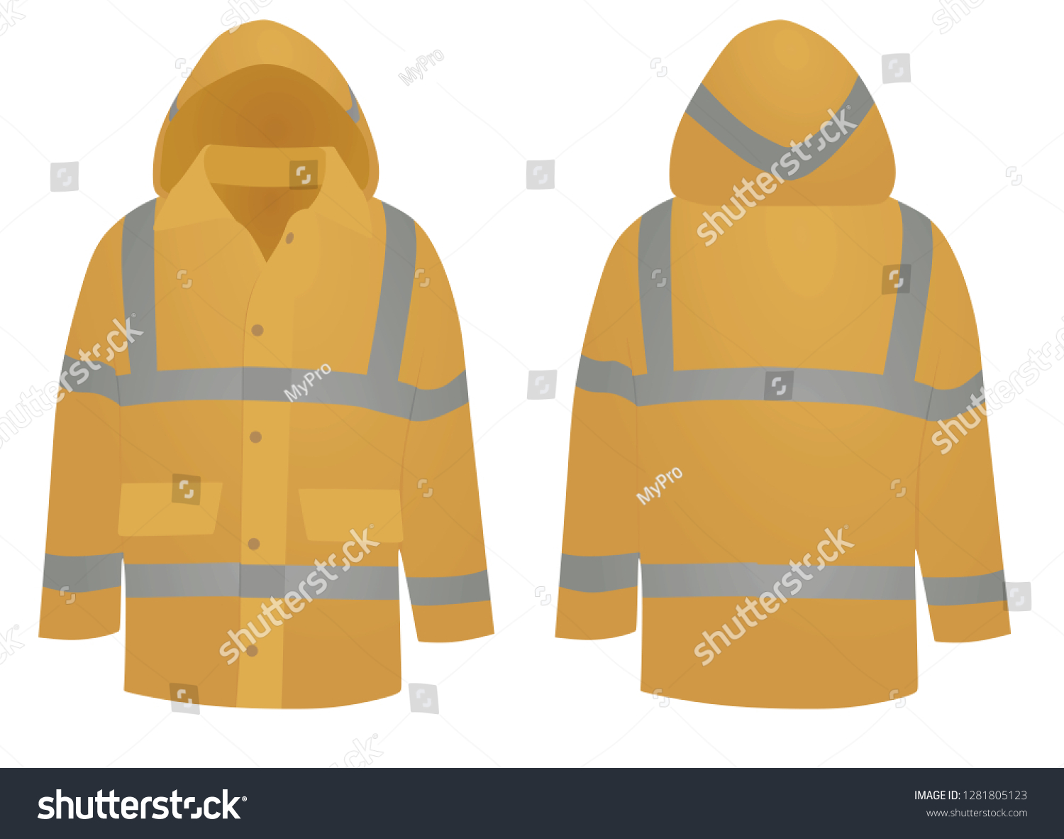 Beige Safety Jacket Vector Illustration Stock Vector (Royalty Free ...