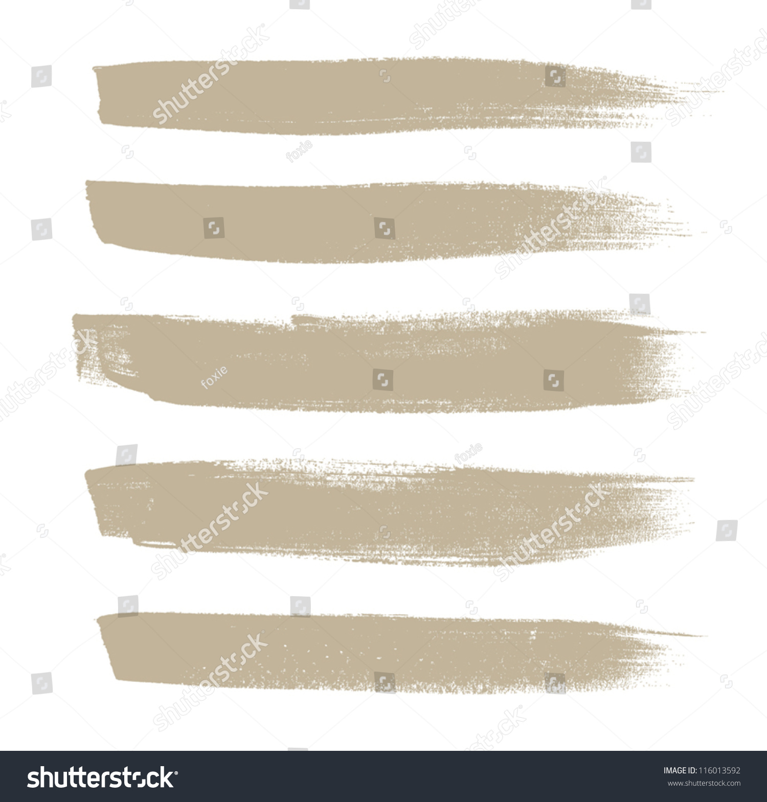 Beige Vector Brush Strokes Collection Stock Vector (Royalty Free ...