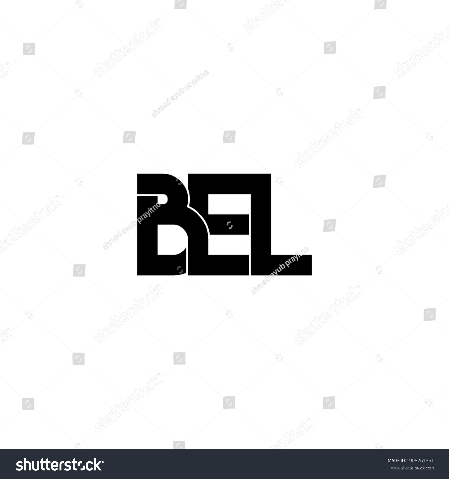 letra bla original diseño del logotipo: vector de stock (libre de ...
