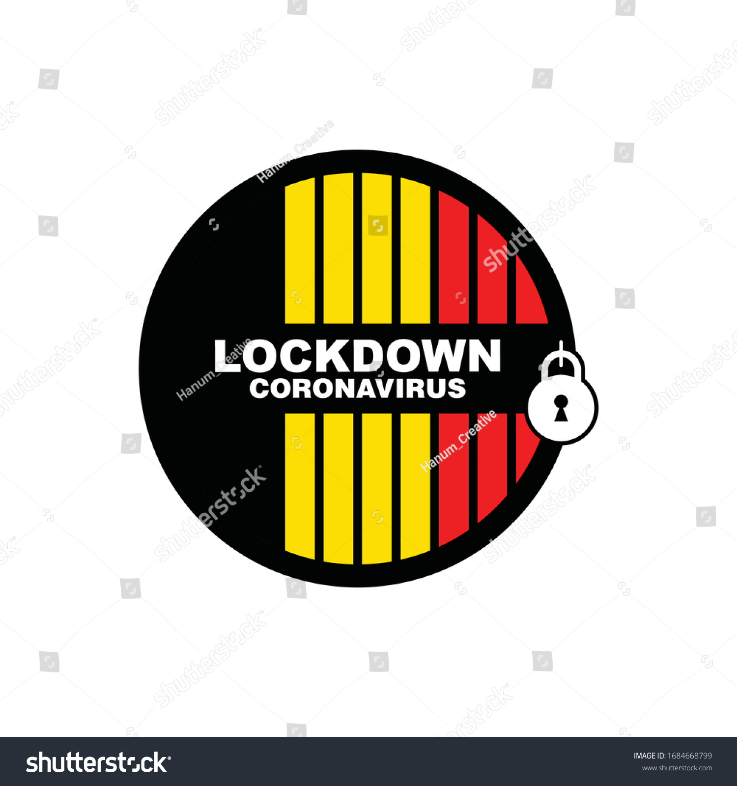 Belgium Lockdown Preventing Coronavirus Spread Outbreak Stock Vector ...