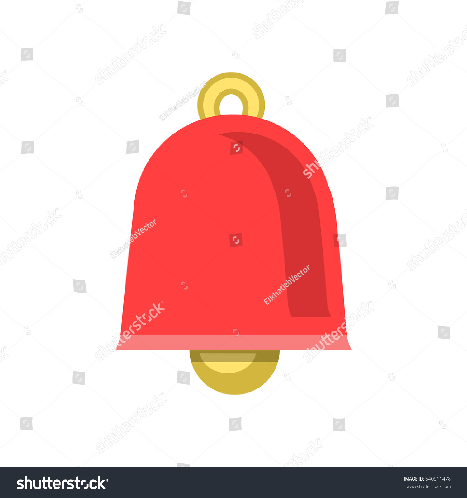 Bell Flat Icon Stock Vector (Royalty Free) 640911478 | Shutterstock