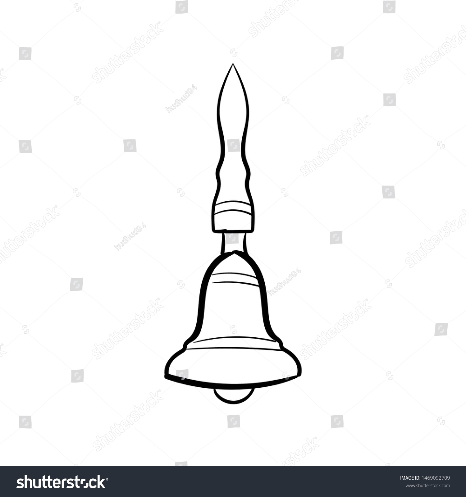 Bell Hand Drawn Outline Doodle Vector Stock Vector (Royalty Free ...