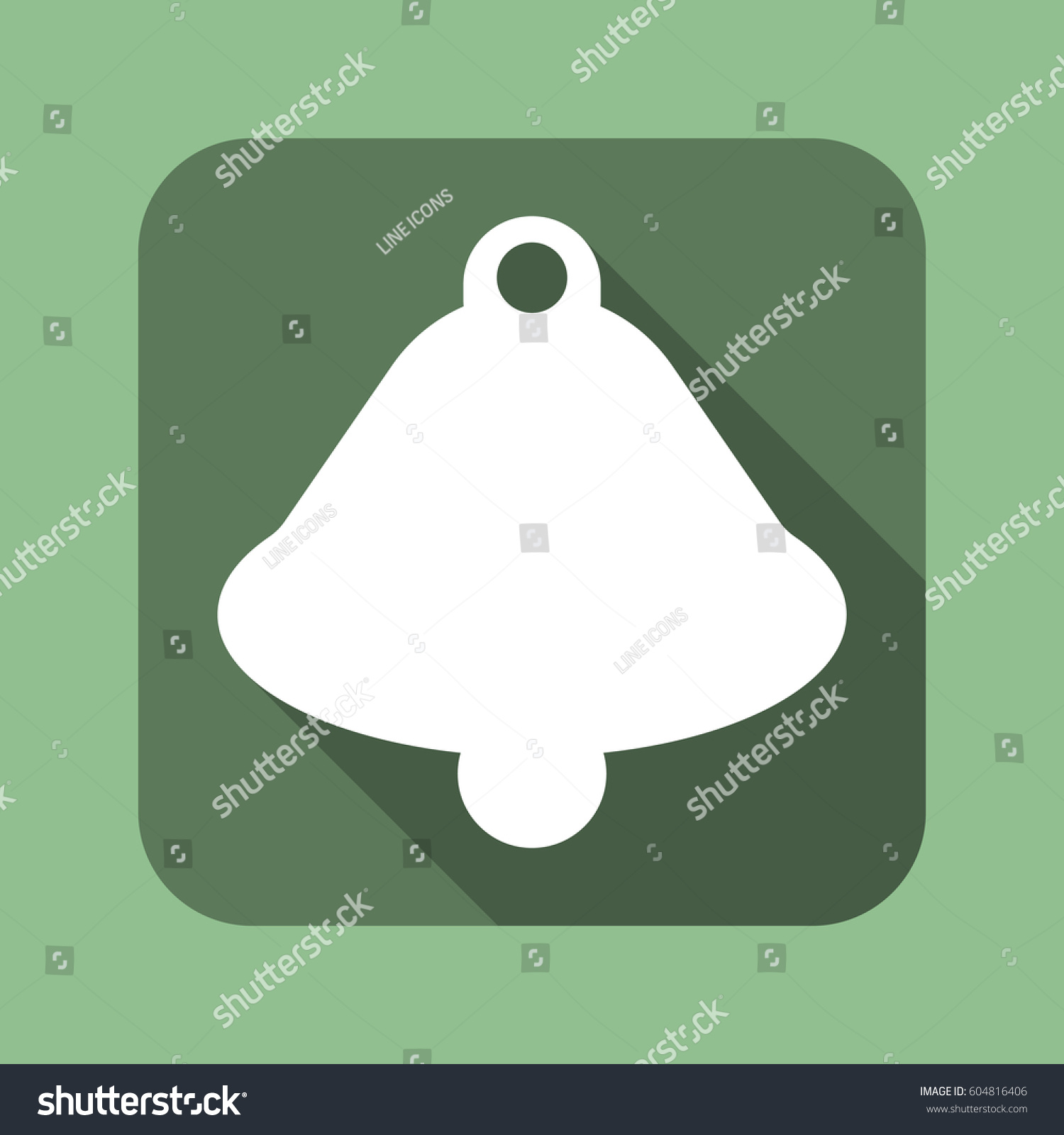 Bell Icon Flat Design Style Stock Vector (Royalty Free) 604816406 ...