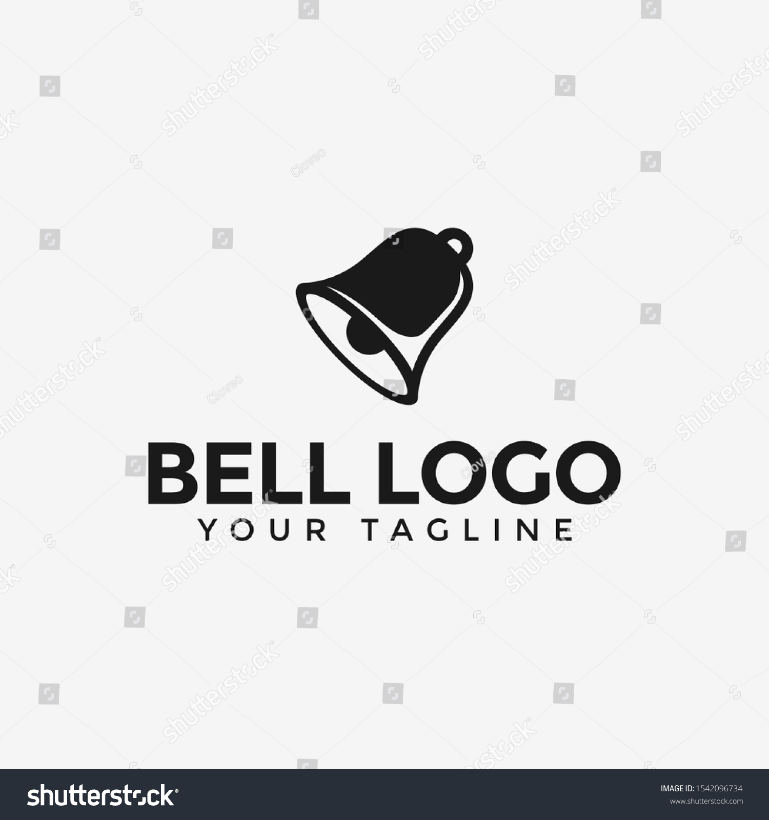 Bell Notification Logo Design Template: vector de stock (libre de ...