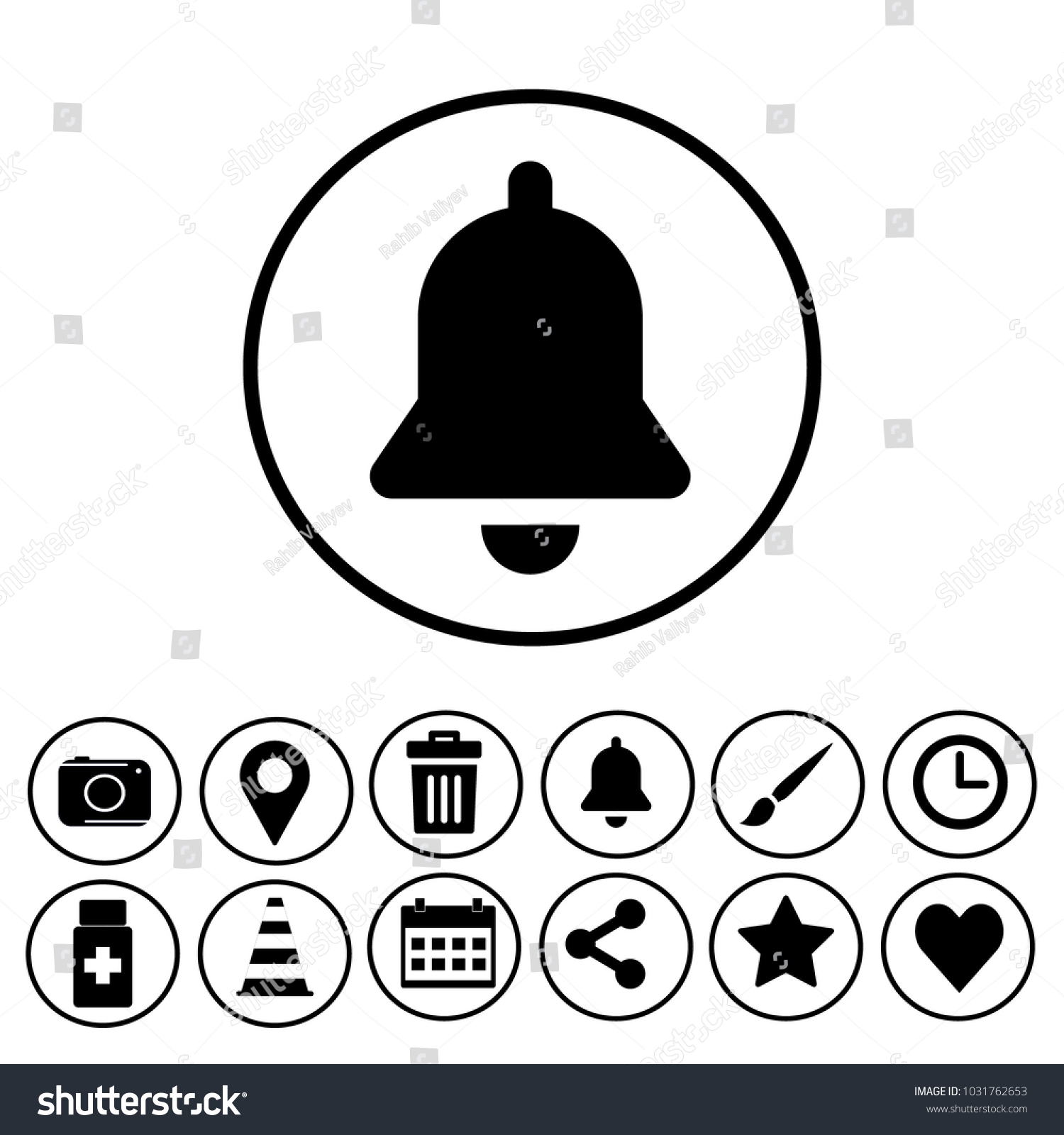Bell Sign Icon Stock Vector (Royalty Free) 1031762653 | Shutterstock