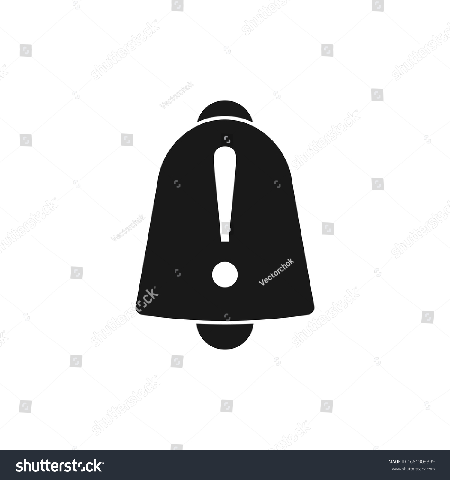 Bell Exclamation Mark Vector Icon Stock Vector (Royalty Free ...