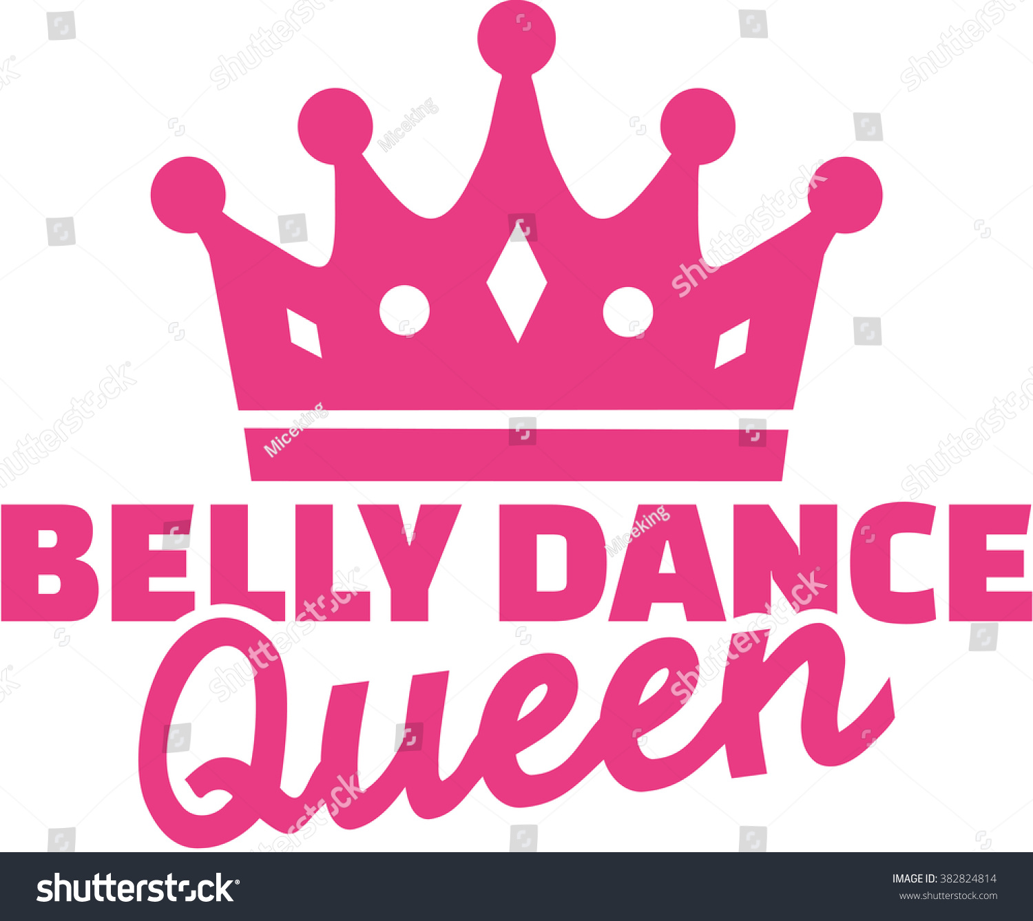 Belly Dance Queen Crown Stock Vector (Royalty Free) 382824814