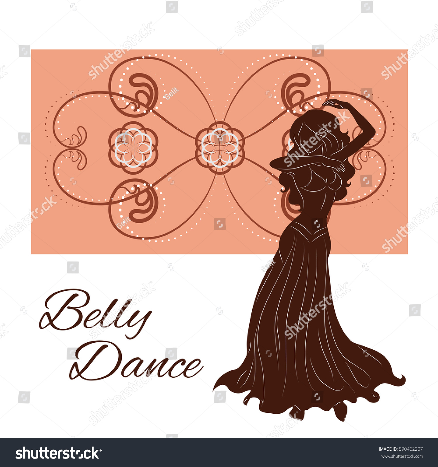 Belly Dancer Silhouette Vector Illustration Stock Vector (Royalty Free ...