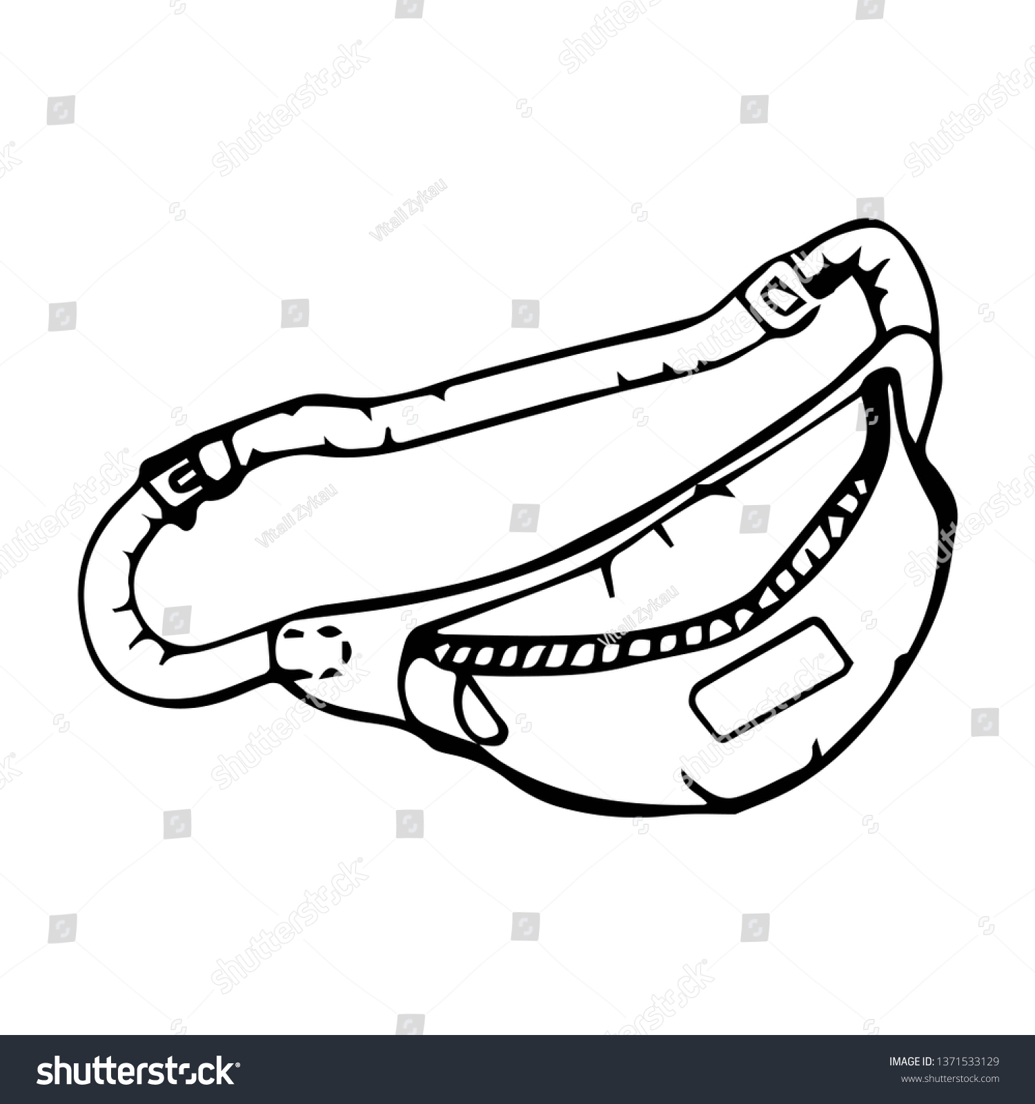 Belt Bag Vector Sketch Stock Vector (Royalty Free) 1371533129 ...
