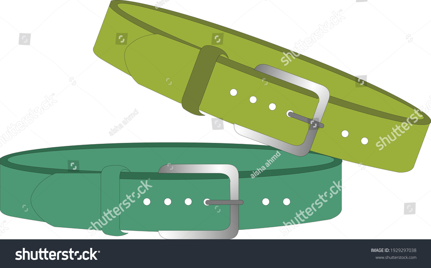 Belt Illustration Set Vector Art Stock Vector (Royalty Free) 1929297038