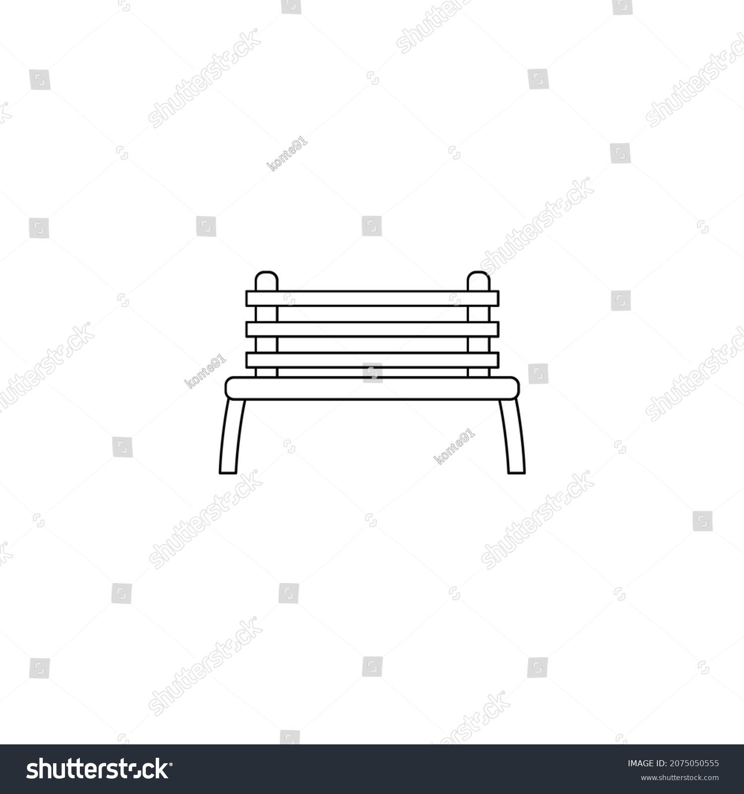 Bench Icons Symbol Vector Elements Infographic Stock Vector (Royalty ...