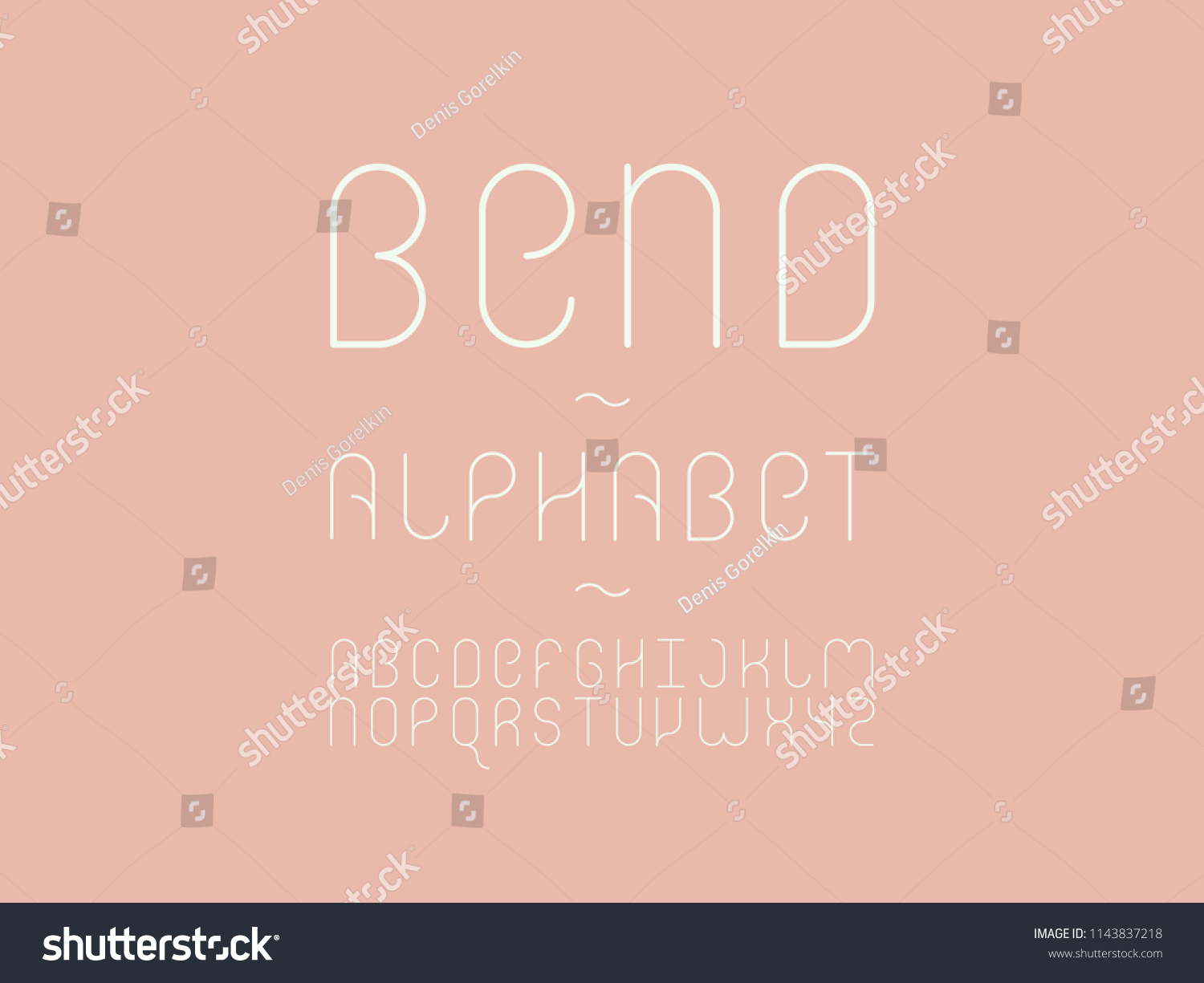 Bend Alphabet Vector Letters Typeface Design Stock Vector (Royalty Free ...