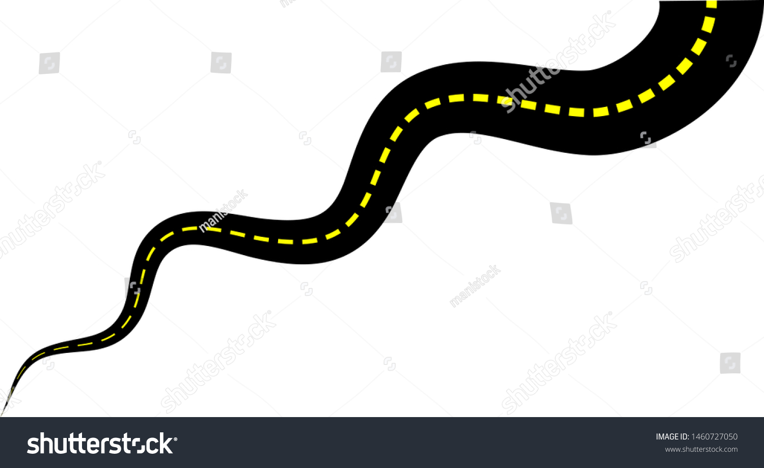 Bend Road Vector Drawing Using Brush Stock Vector (Royalty Free ...