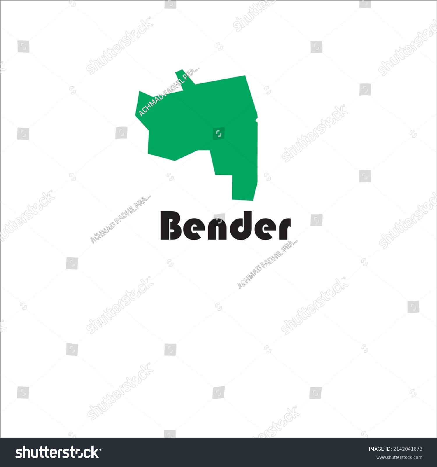 Bender Map On White Background Stock Vector (Royalty Free) 2142041873 ...