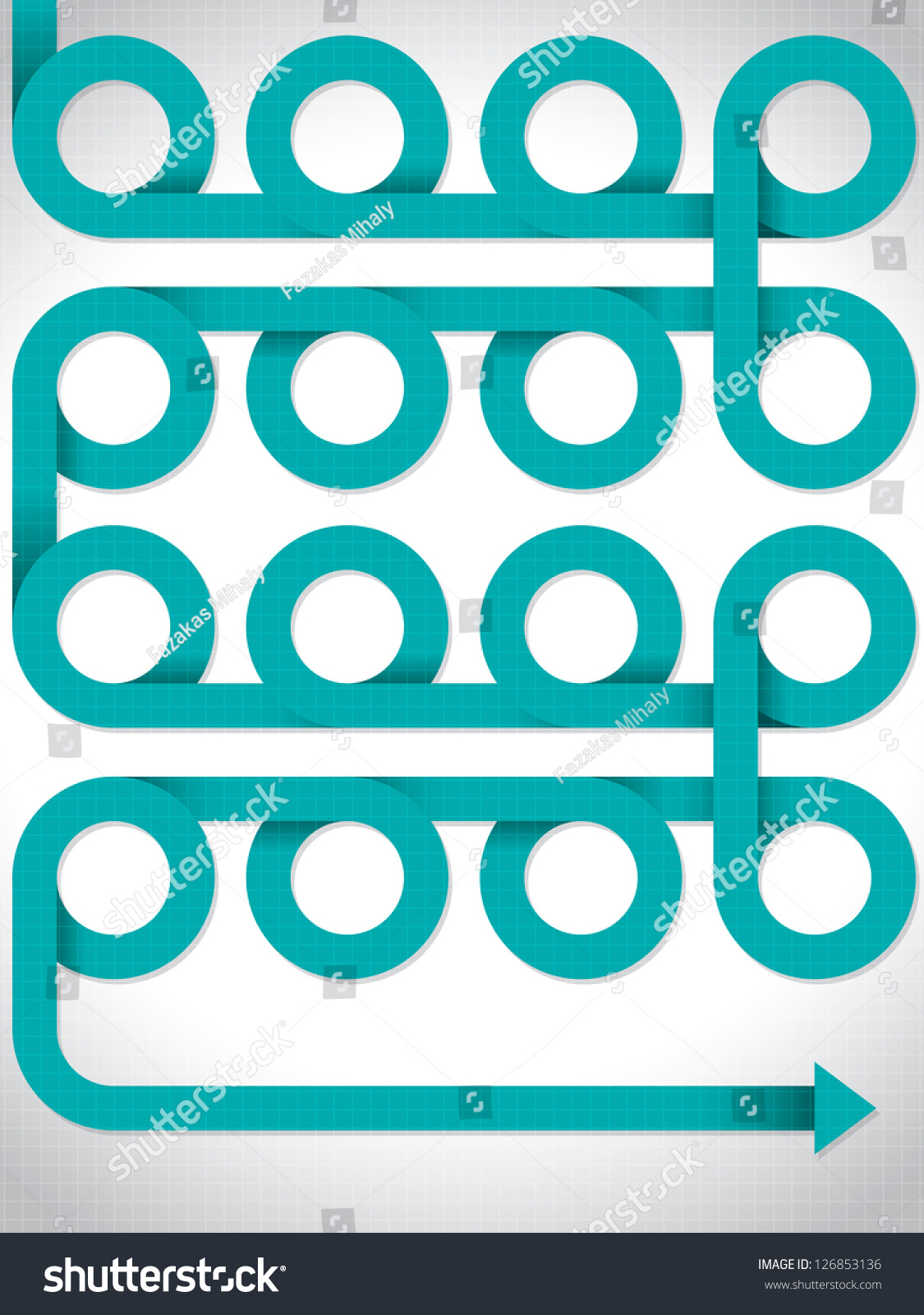 Bending Arrow Pattern Design On White Stock Vector (Royalty Free ...