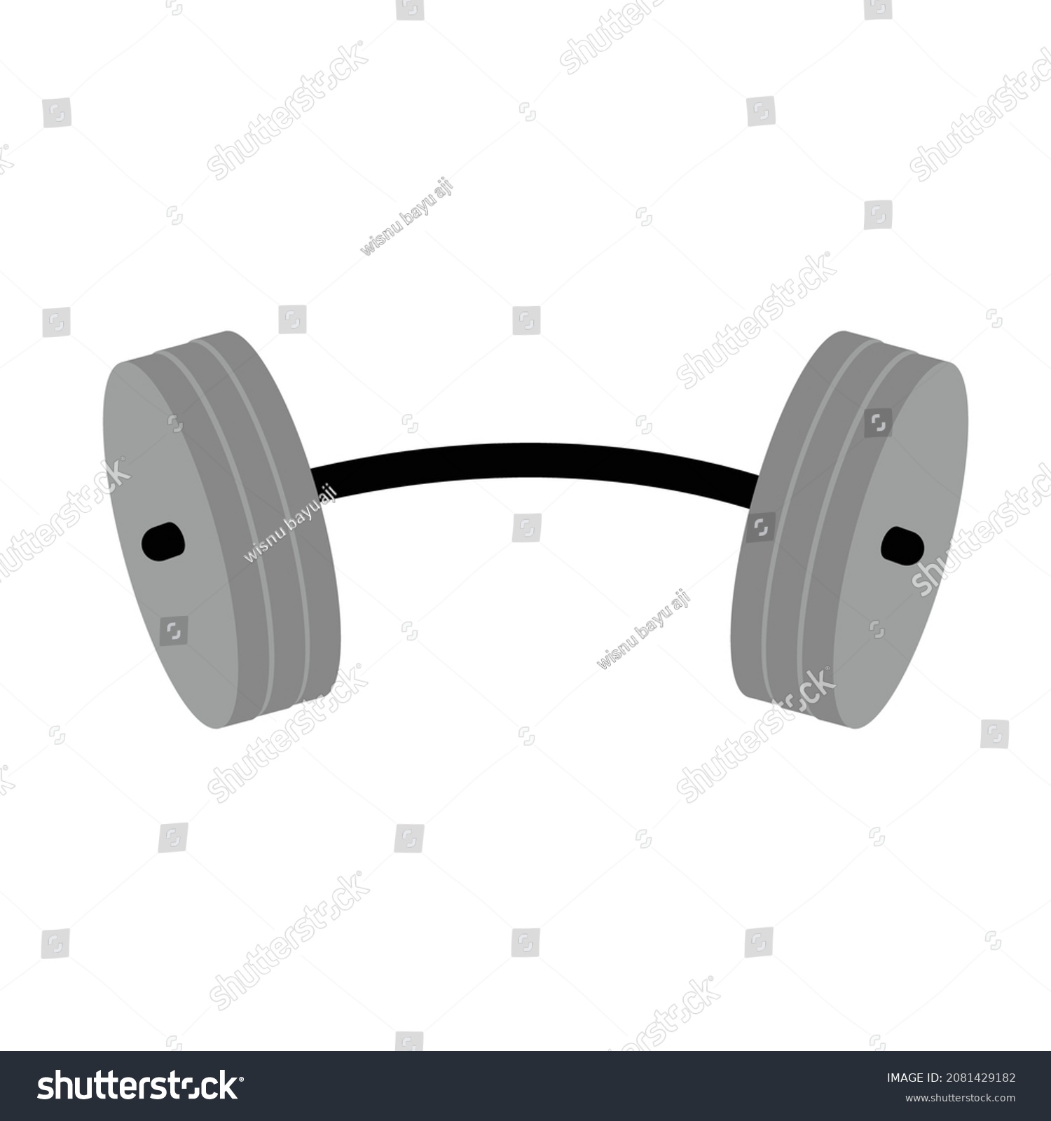 Bent Barbel Cartoon Vector Design Stock Vector (Royalty Free ...