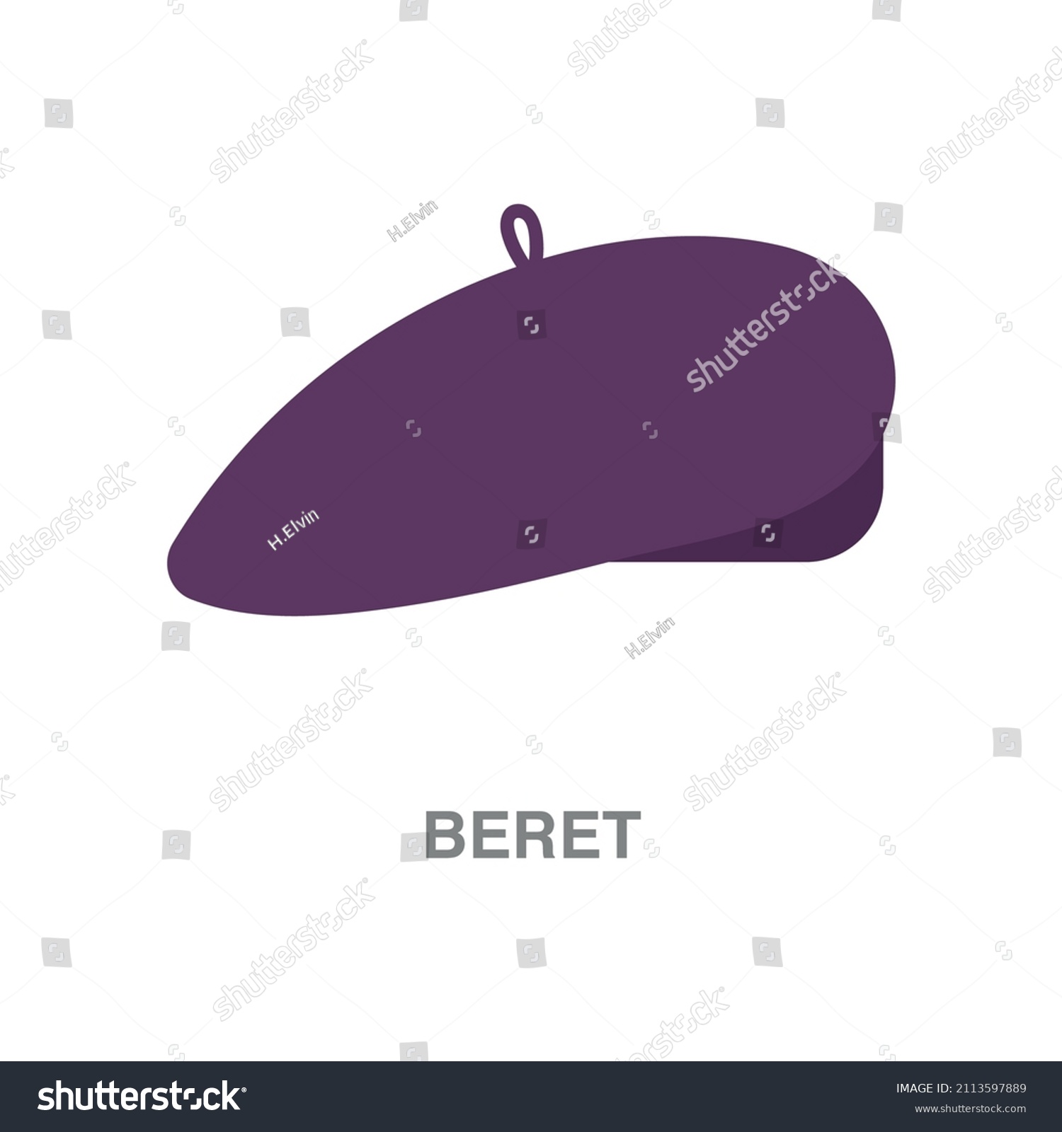 Beret Illustration On Transparent Background Stock Vector (Royalty Free ...