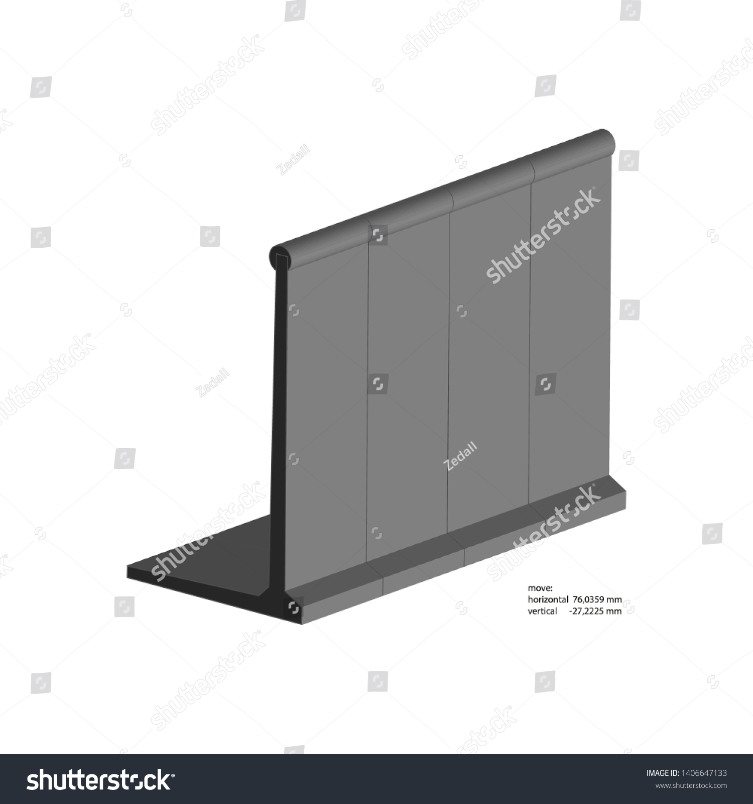 Berlin Wall Segment Border Wall Germany Stock Vector (Royalty Free ...