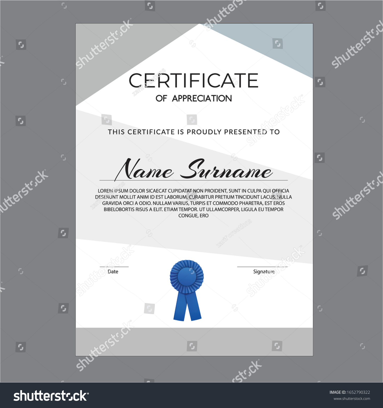 Vektor Stok Best Elegant Appreciation Certificate Template (Tanpa ... Vektor Stok Best Elegant Appreciation Certificate Template (Tanpa ...