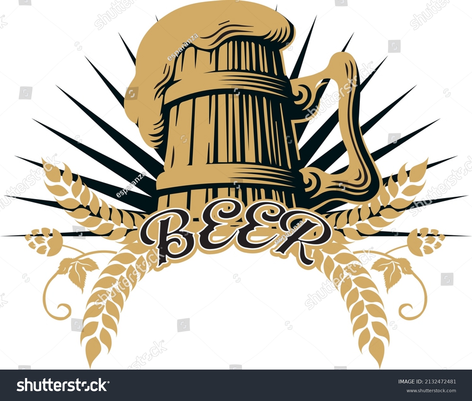 Best Beer Logo Drinking Stock Vector (Royalty Free) 2132472481 ...