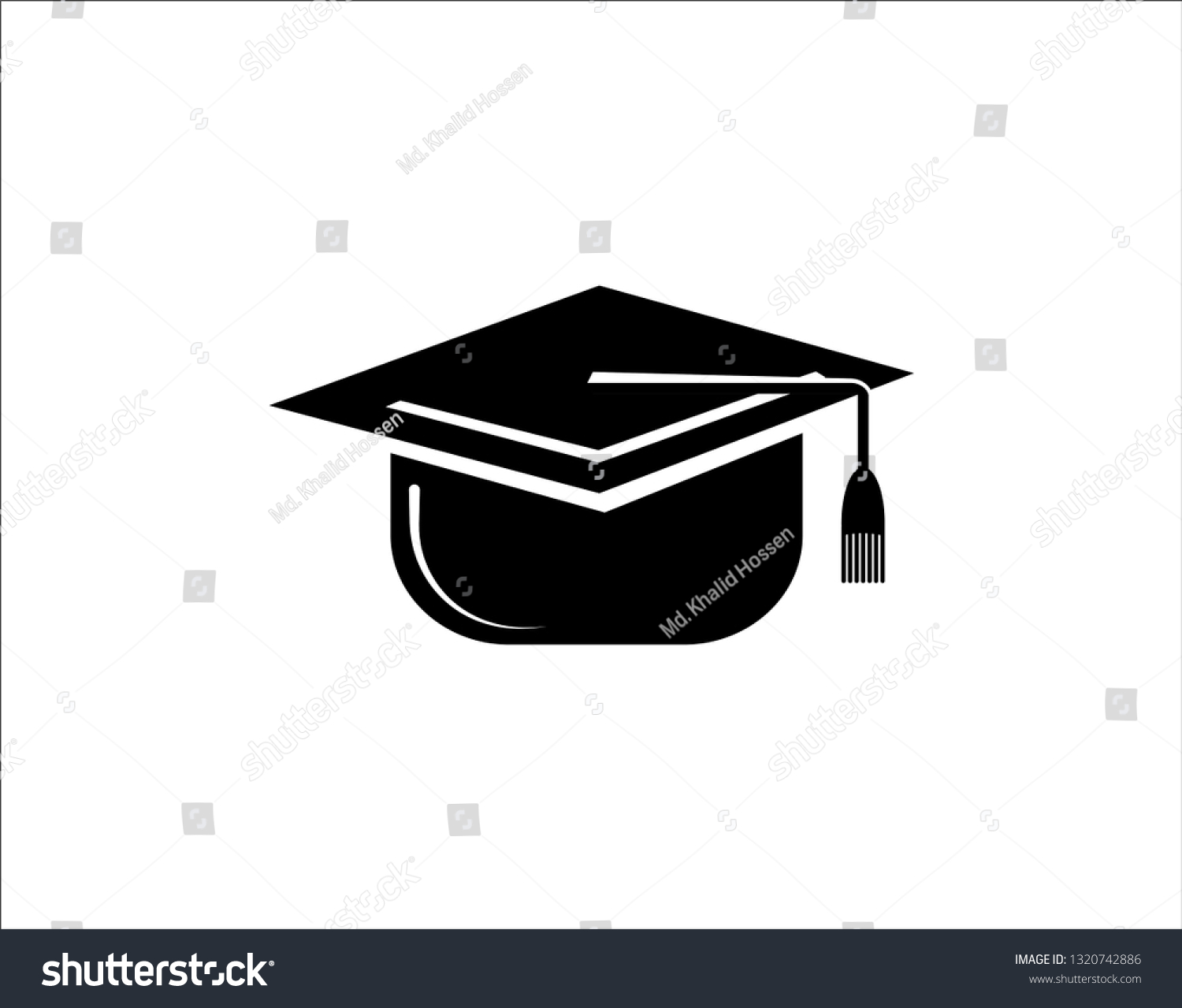 Best Graduation Cap Symbol Stock Vector: vector de stock (libre de ...