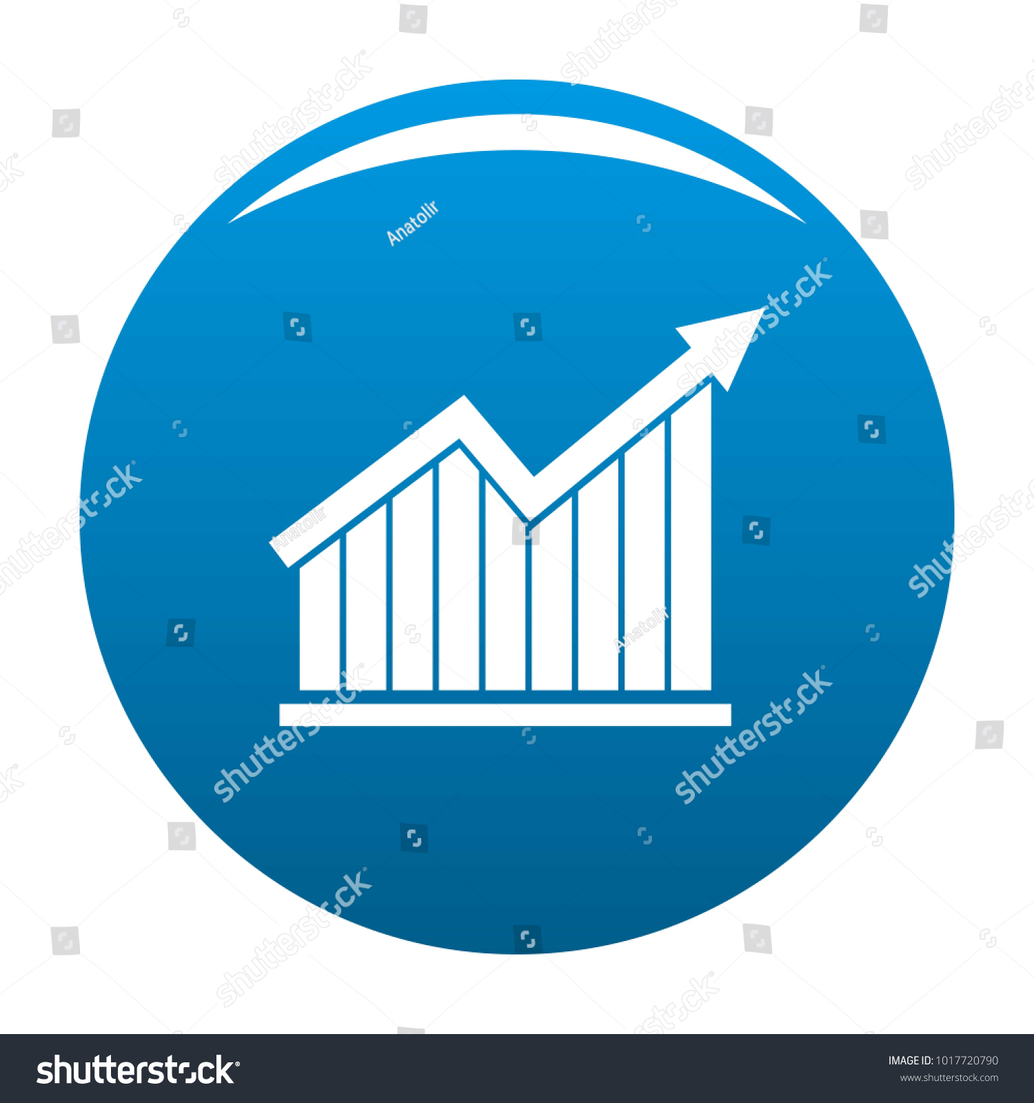 Best Graph Icon Vector Blue Circle Stock Vector (Royalty Free ...