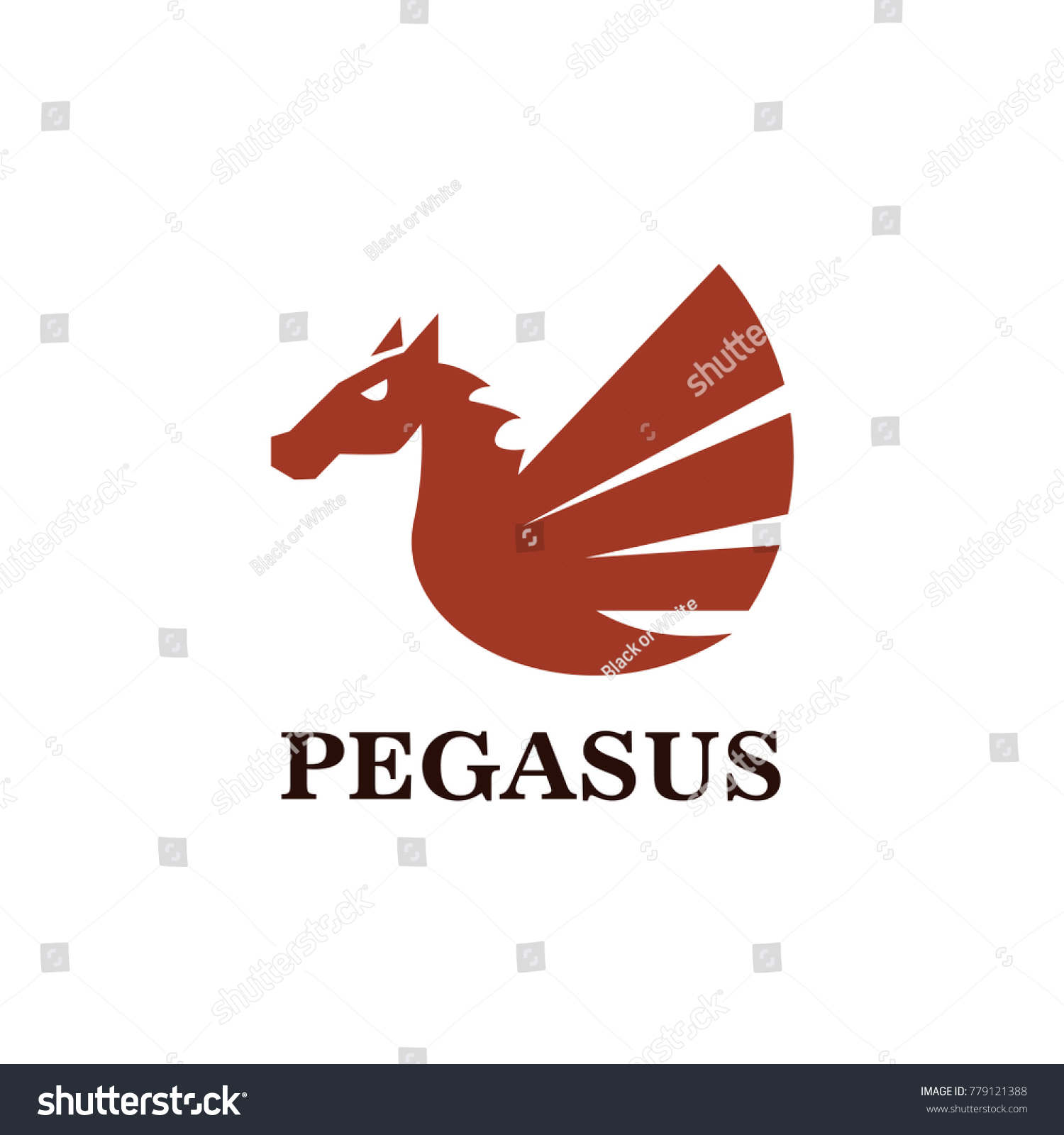 Best Pegasus Logo Design Vector Stock Vector (Royalty Free) 779121388