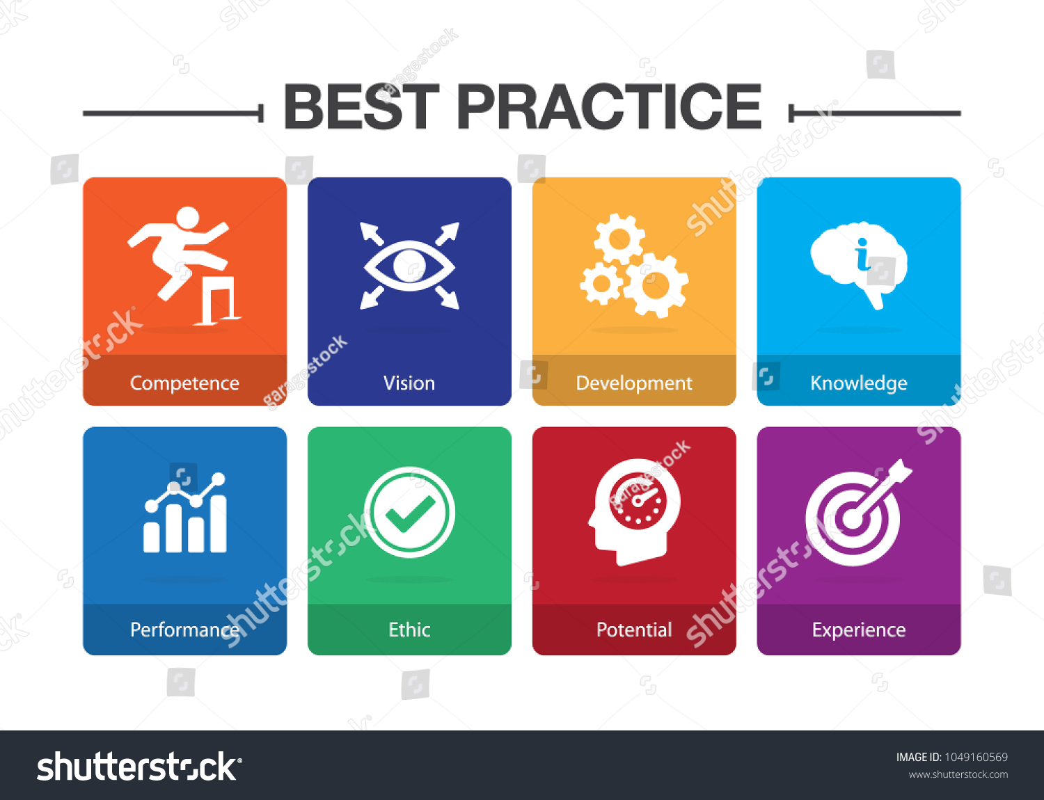 Best Practice Infographic Icon Set Stock Vector (Royalty Free ...