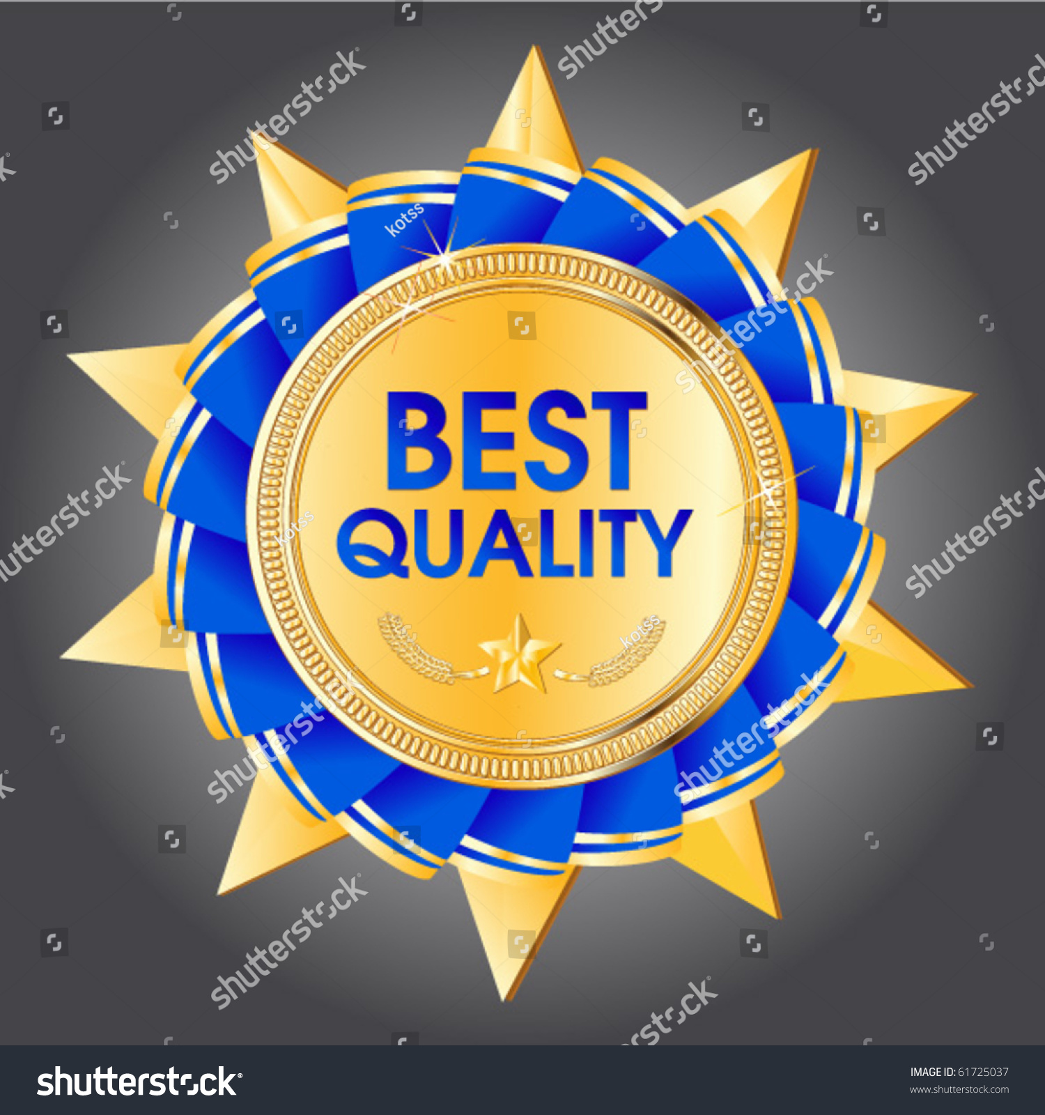 Best Quality Award Stock Vector Illustration 61725037 : Shutterstock