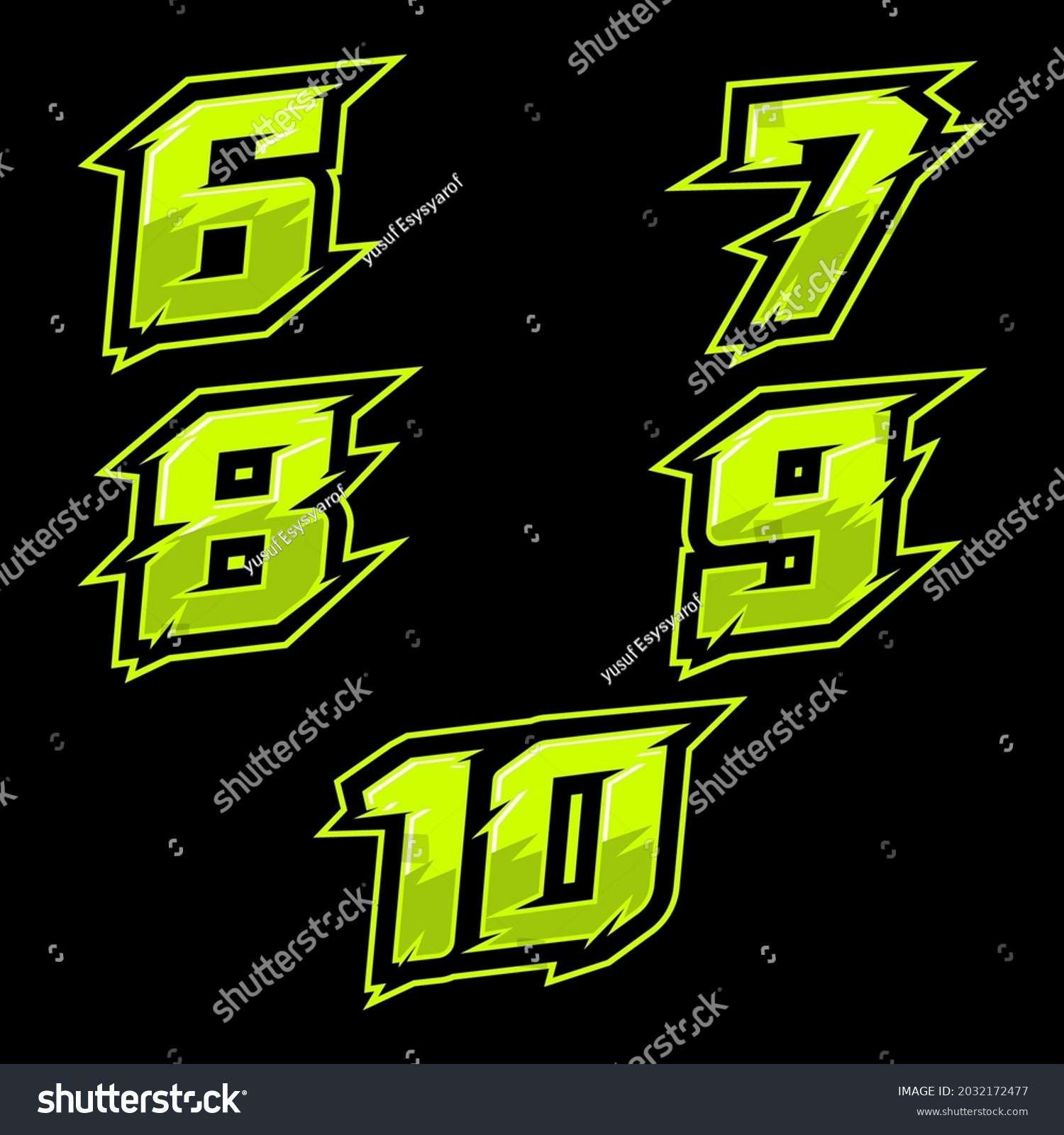 Best Racing Number Design Vector Stock Vector (Royalty Free) 2032172477 ...