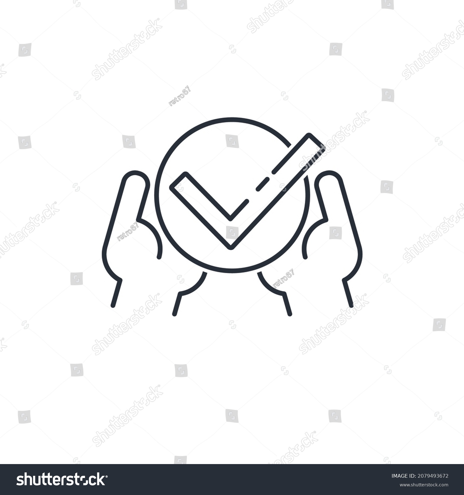 Best Result Completed Task Vector Linear Stock Vector (Royalty Free ...