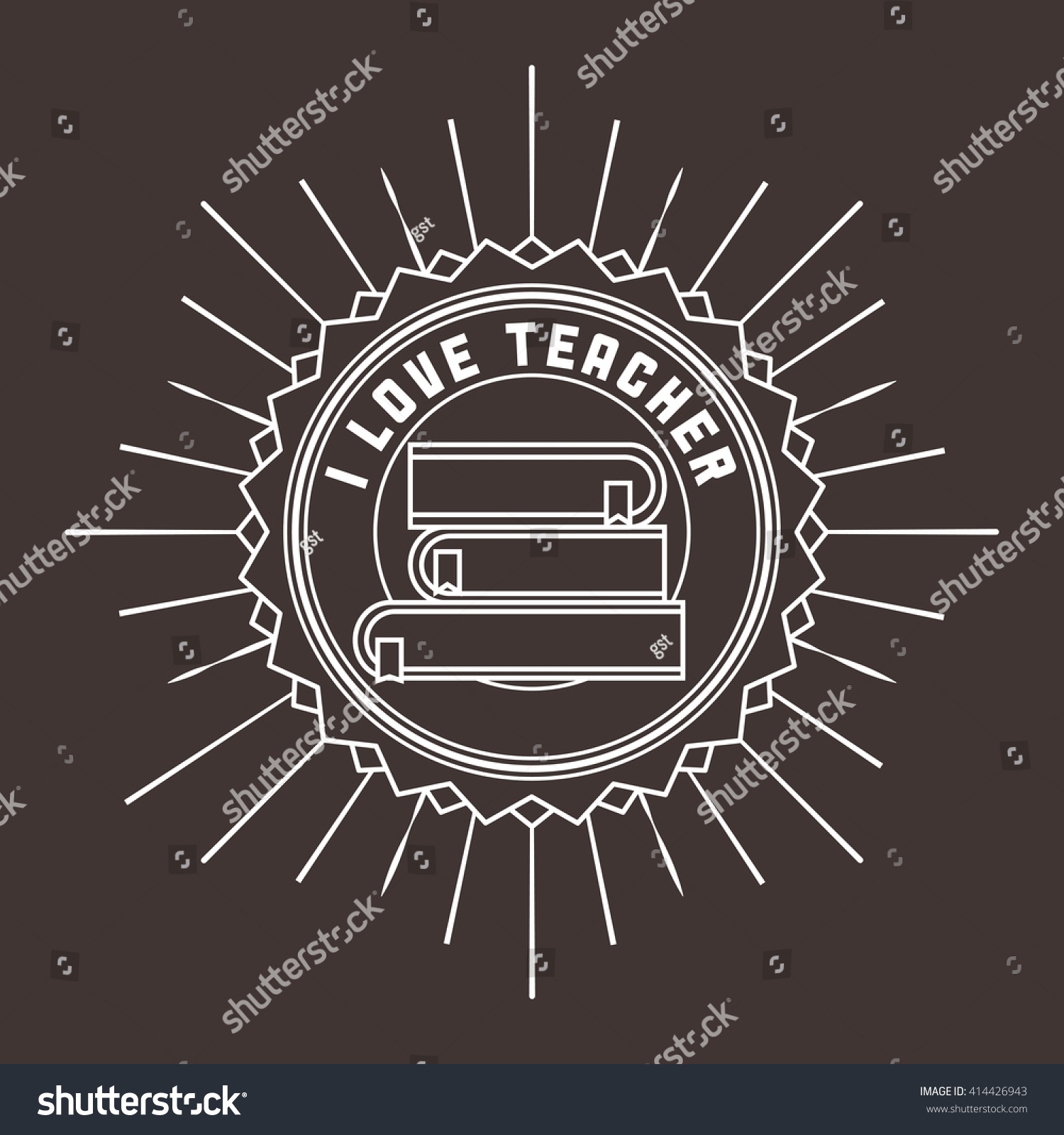 Best Teacher Design Stock Vector (Royalty Free) 414426943