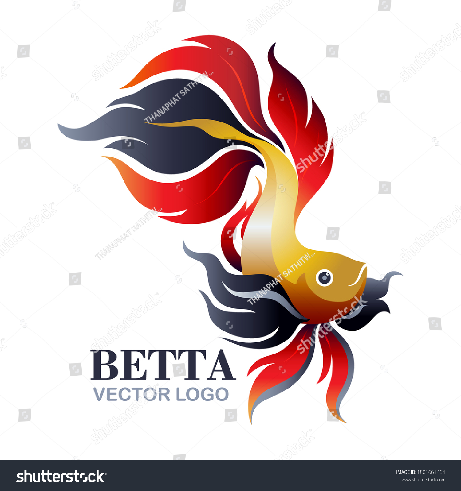 Betta Fish Logo Picture Vector Style Stock Vector (Royalty Free ...