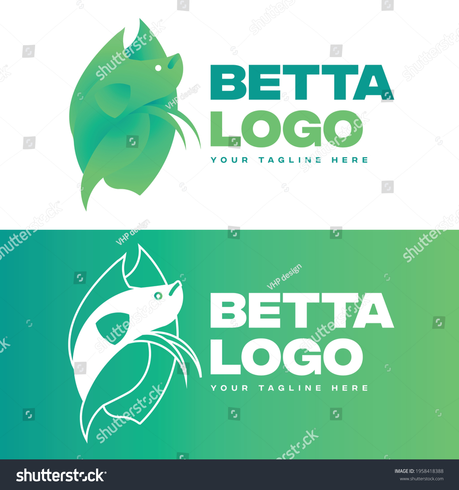 Betta Fish Logo Vector Illustration Stock Vector (Royalty Free ...